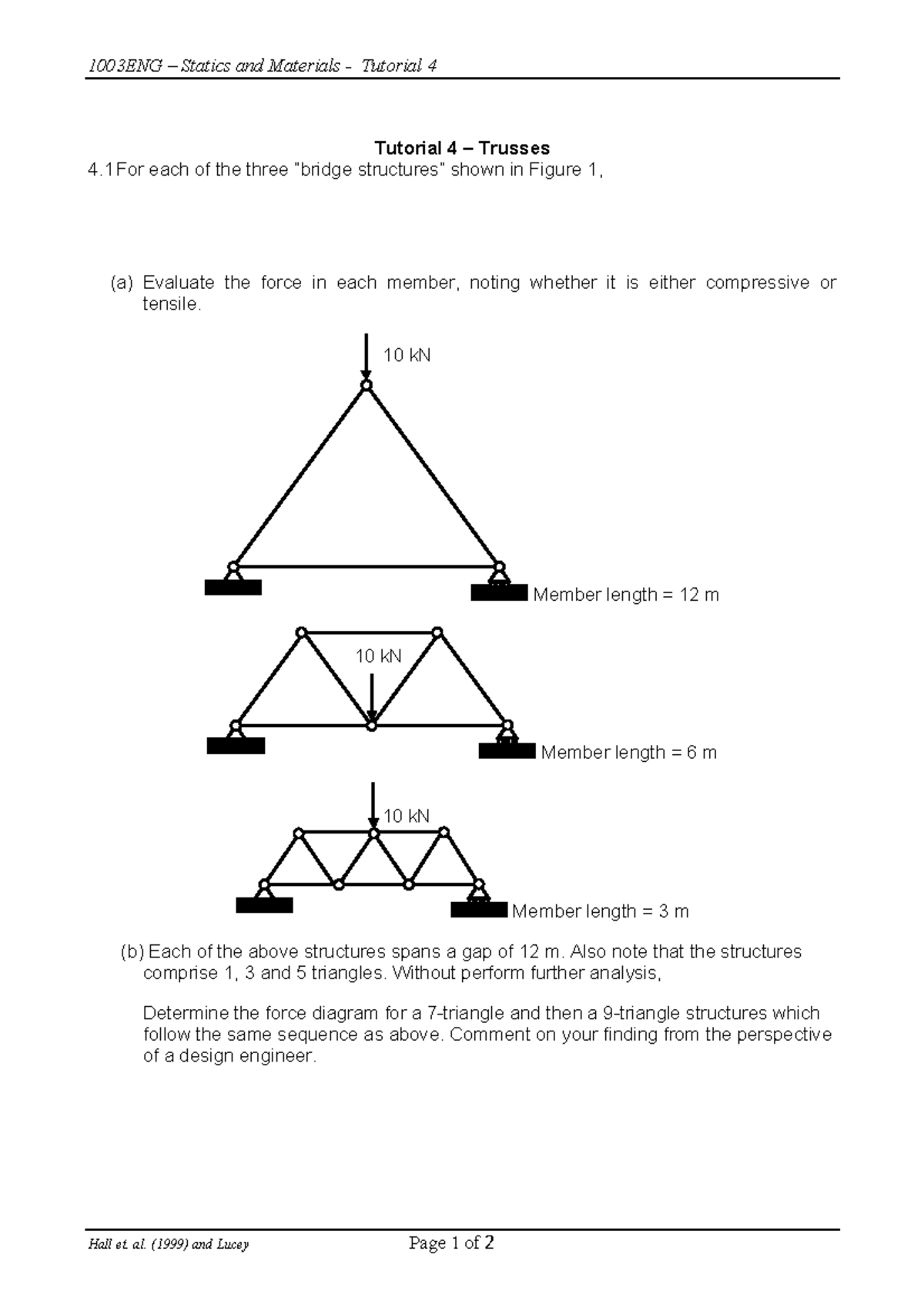 Statics and Materials-tut4 - 100 3ENG – Statics and Materials ...