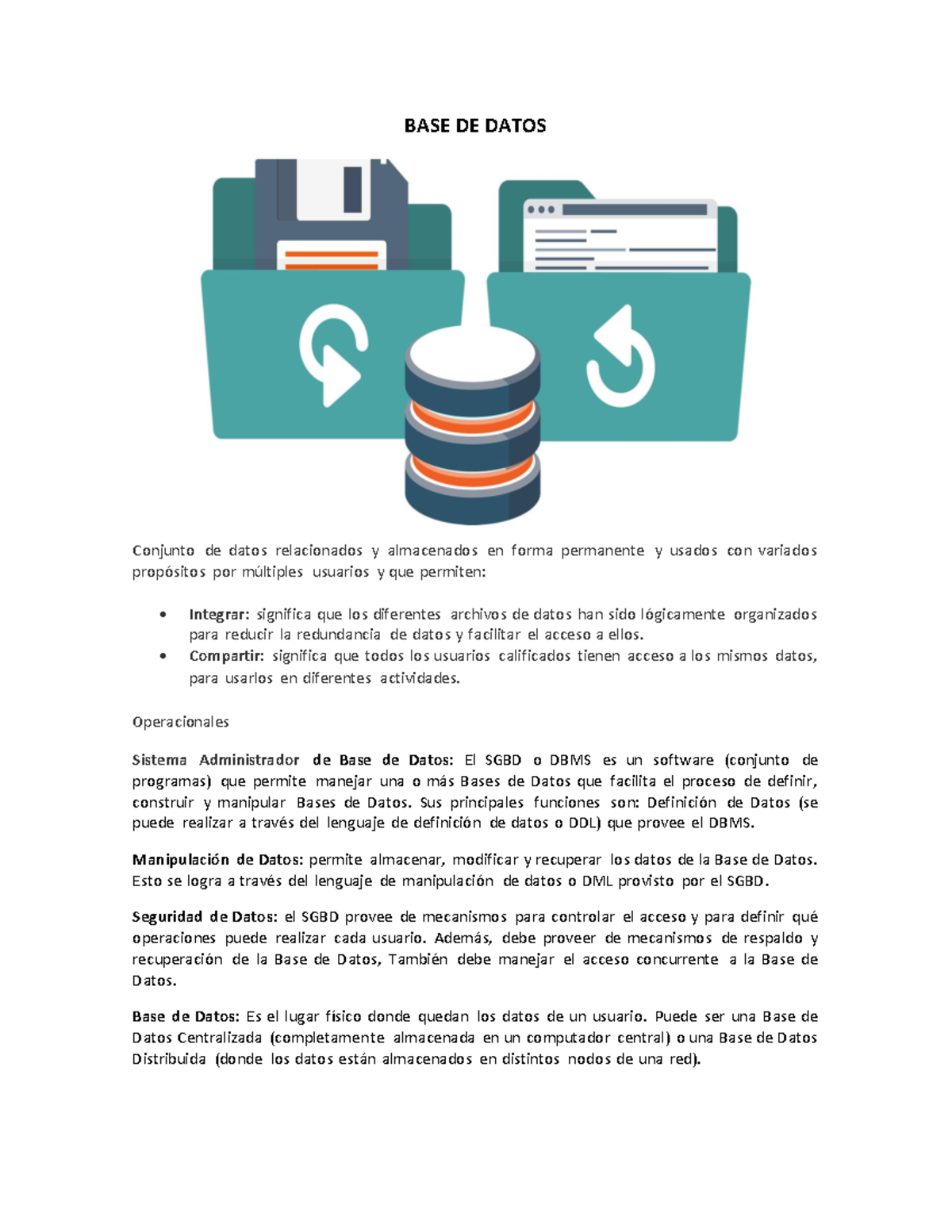 BASE DE Datos 01 - Fundamentos de aplicación de BD - BASE DE DATOS ...