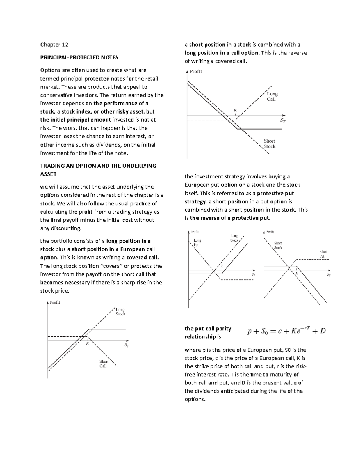 Chapter 12 - Summary Options, Futures, and Other Derivatives - Chapter ...