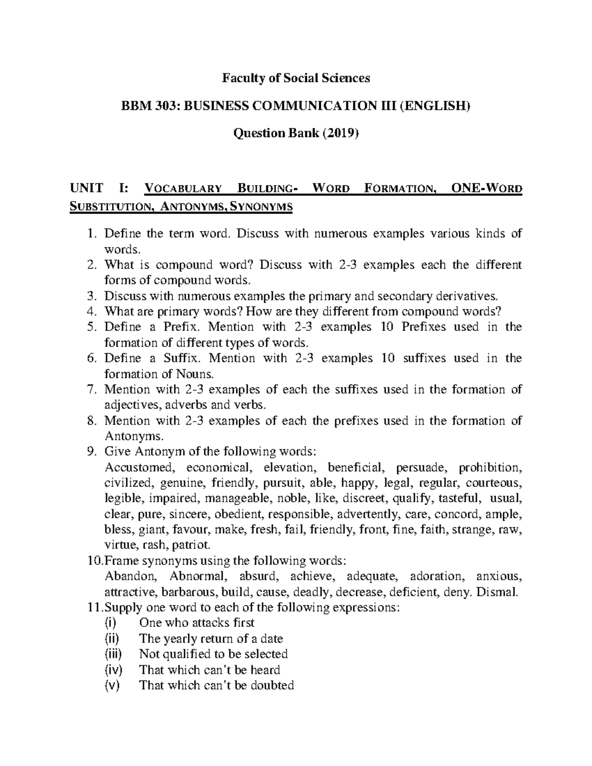 BBM 303 QB 2019 - helpful in communications - Warning: TT: undefined ...