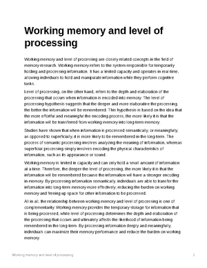 Week 15 Learning and Memory - Improving Your Memory - Distinctiveness o Refers to an item or ...