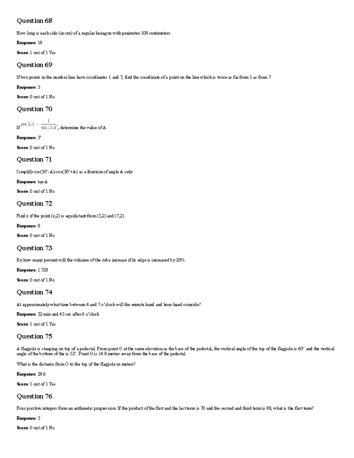 Mathematics 9 - Quiz of lecture notes and other category research and ...