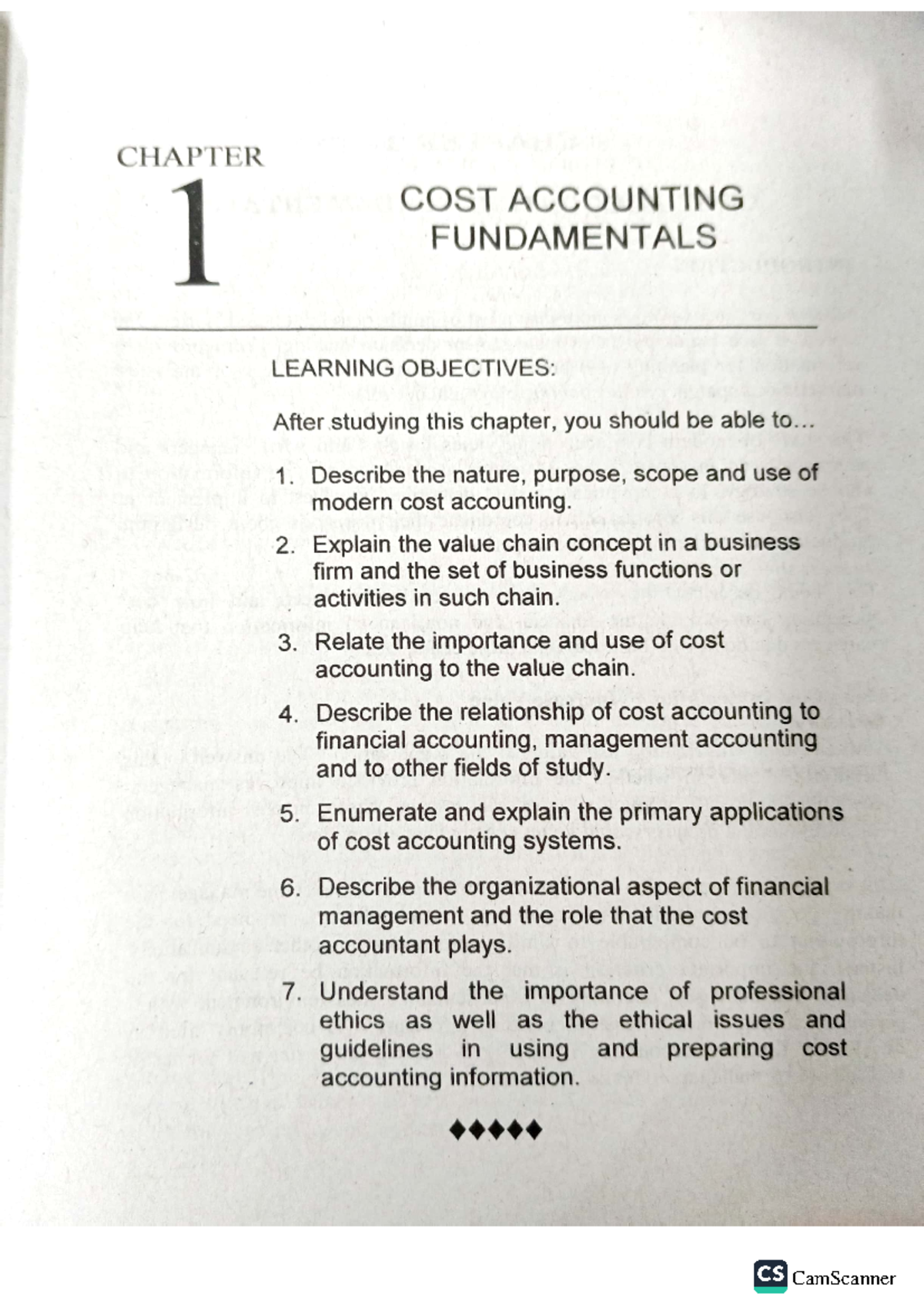 Chapter-1 - Controllership - CHAPTER 1 COST ACCOUNTING FUNDAMENTALS ...