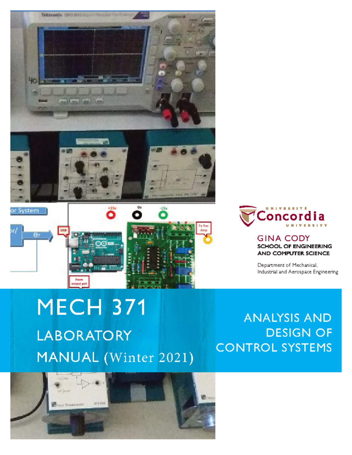 MECH 371 Lab Manual 2021W - ####### ANALYSIS AND ####### DESIGN OF ...