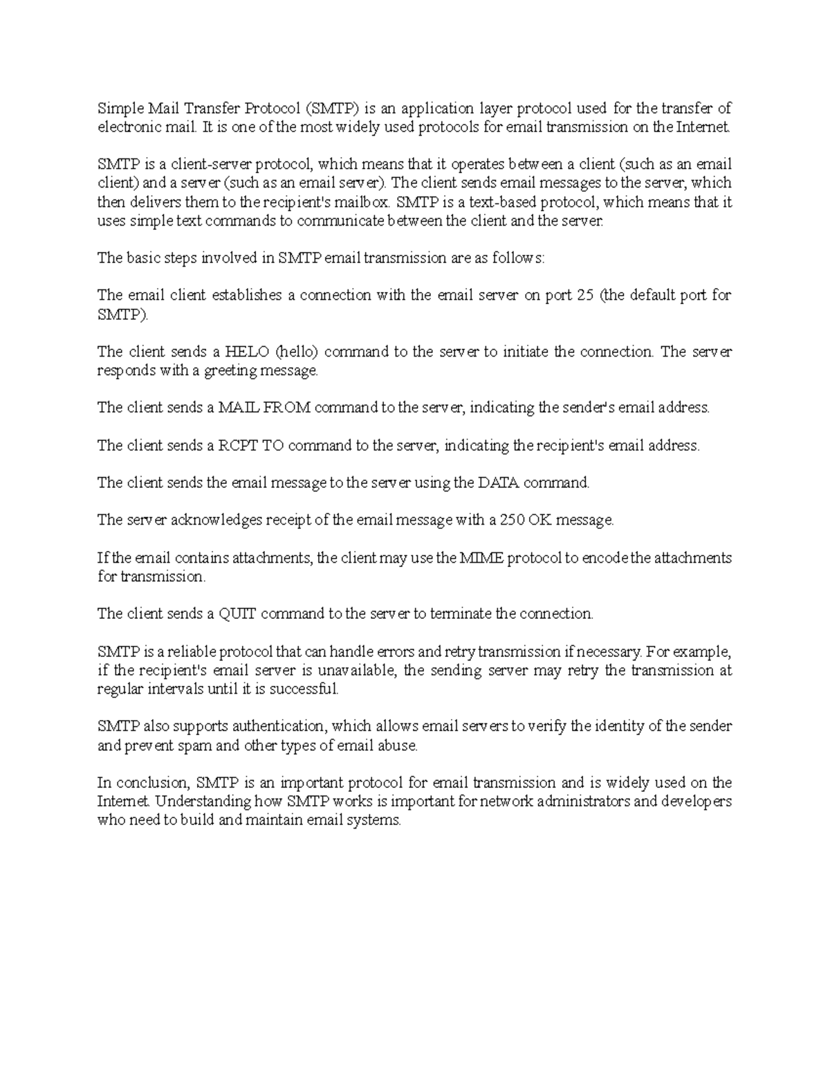 SMTP - ganga - Simple Mail Transfer Protocol (SMTP) is an application ...