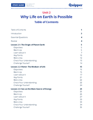 Pdfcoffee - Assignment - Unit 3 Introduction to Earth System Science Table of Contents 3 4 4 ...