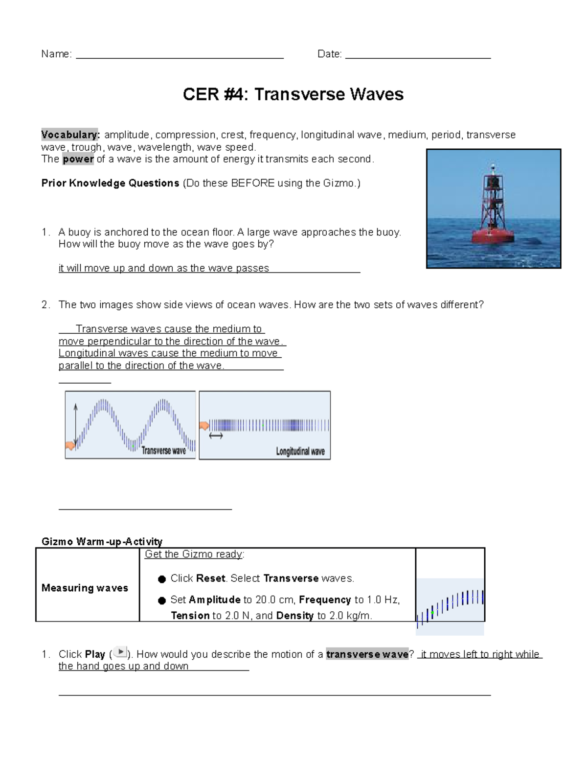 CER $-Waves-Gizmo - transverse waves, frequency, velocity, wavelength ...