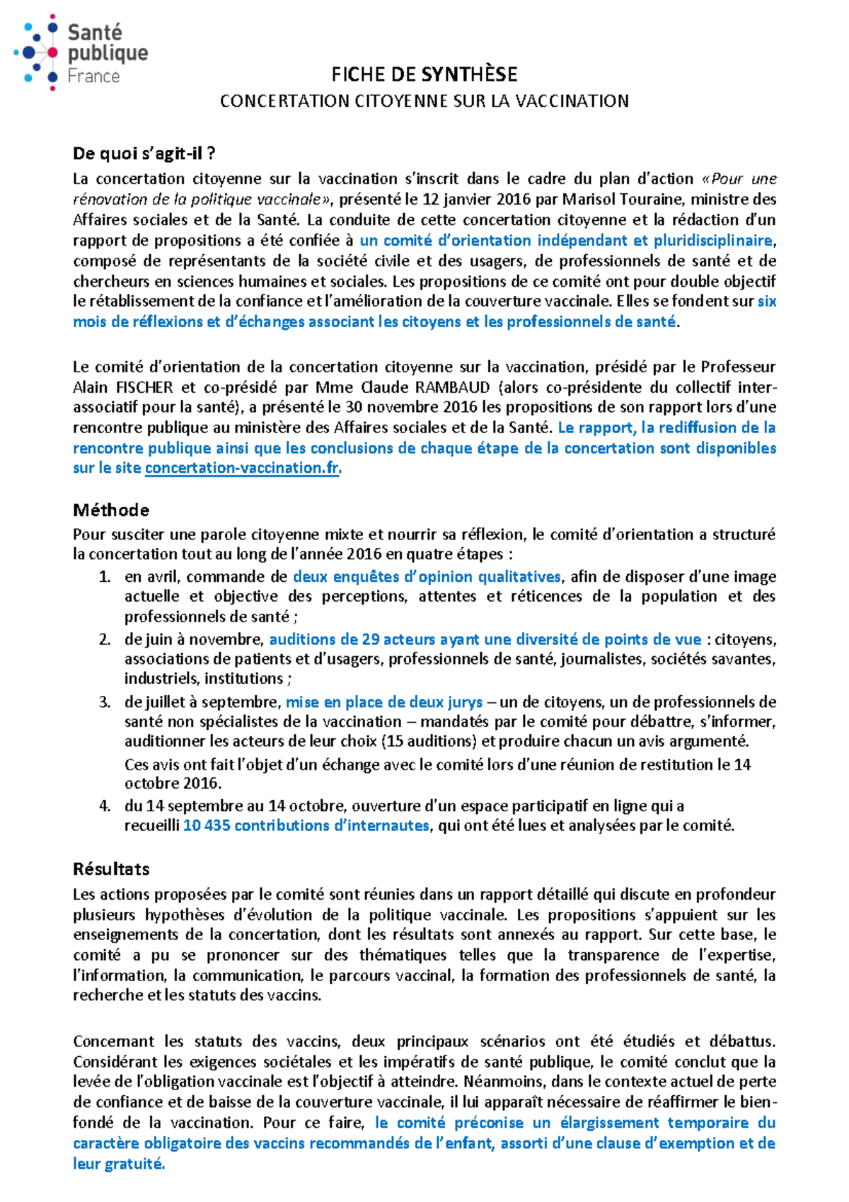 4-fiche de synthese - concertation citoyenne sur la vaccination-2 - FICHE DE SYNTH»SE ...