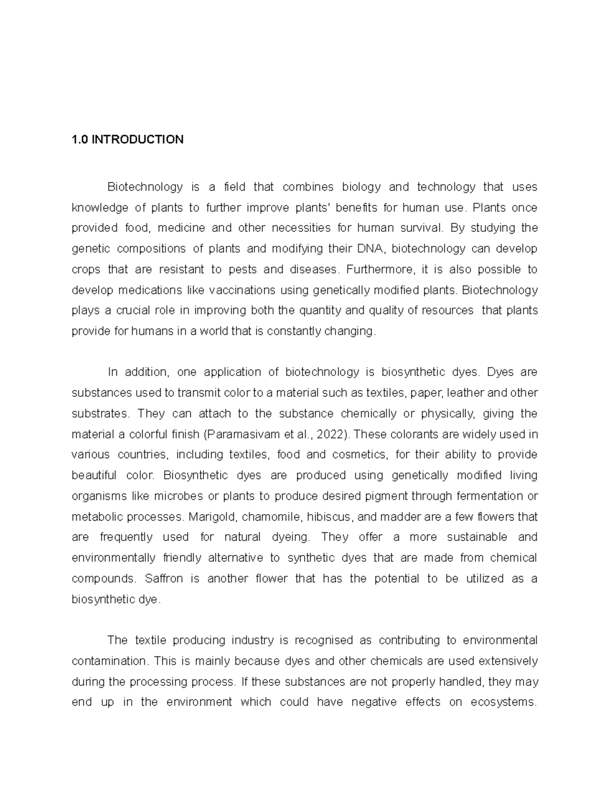 Introduction BIO611 - 1 INTRODUCTION Biotechnology is a field that ...