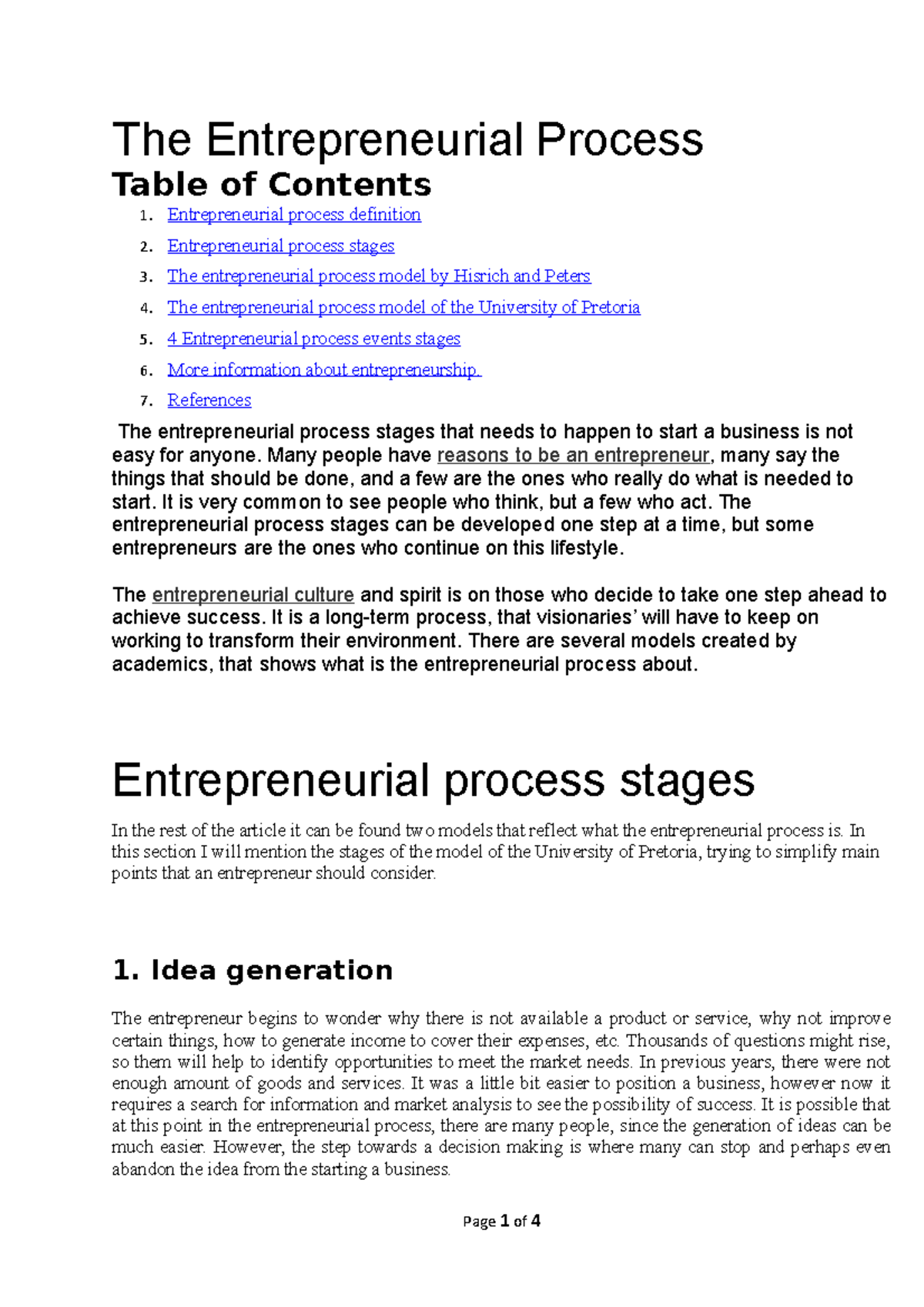 Entrepreneurial process - reader to enhance your enterpreneurship ...
