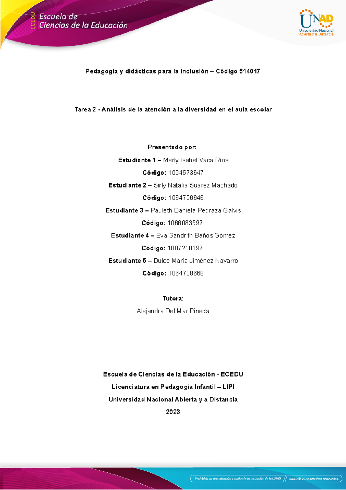 Matriz de análisis 514017 26 - Pedagogía y didácticas para la inclusión ...