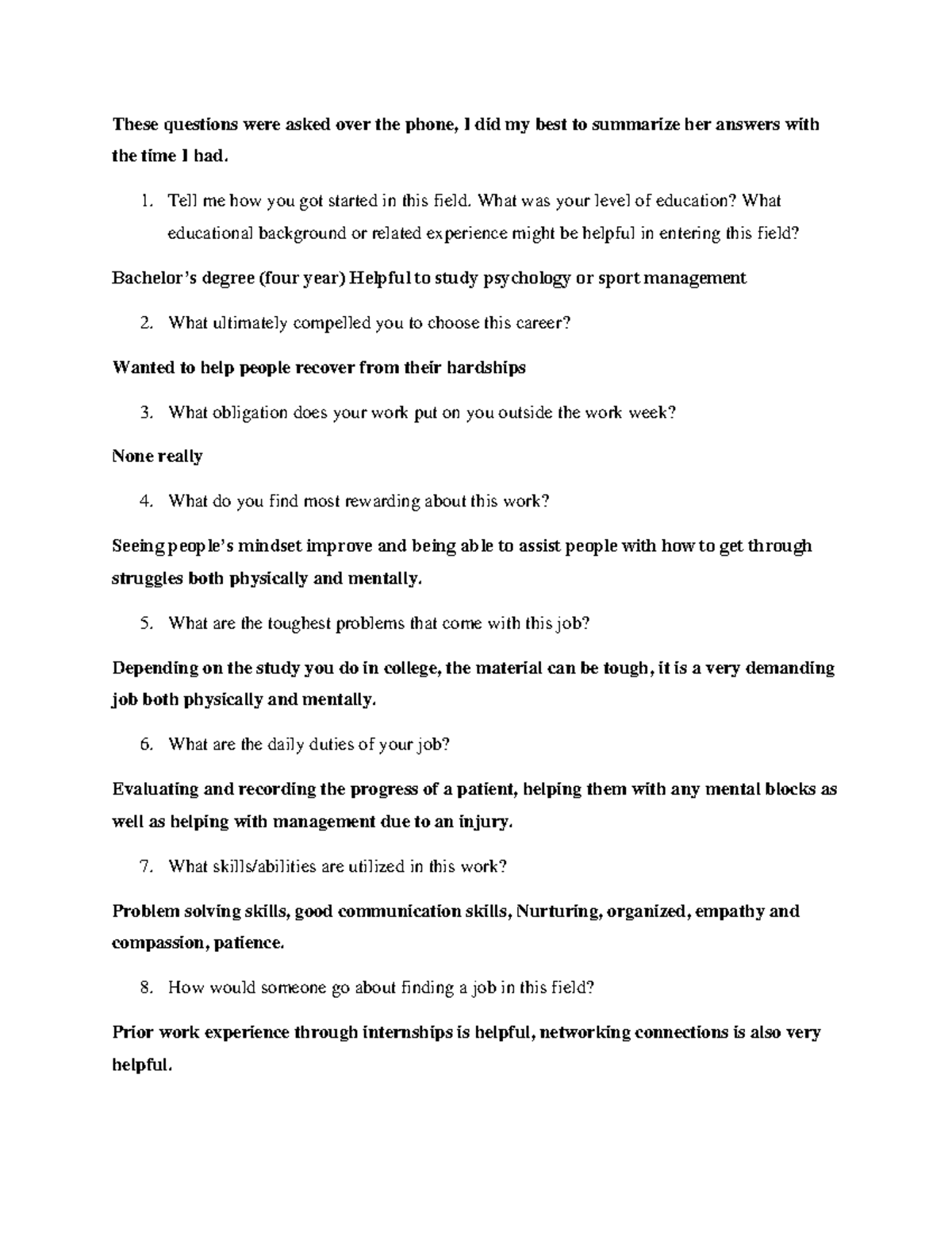 Professional Interview Questions - These questions were asked over the ...