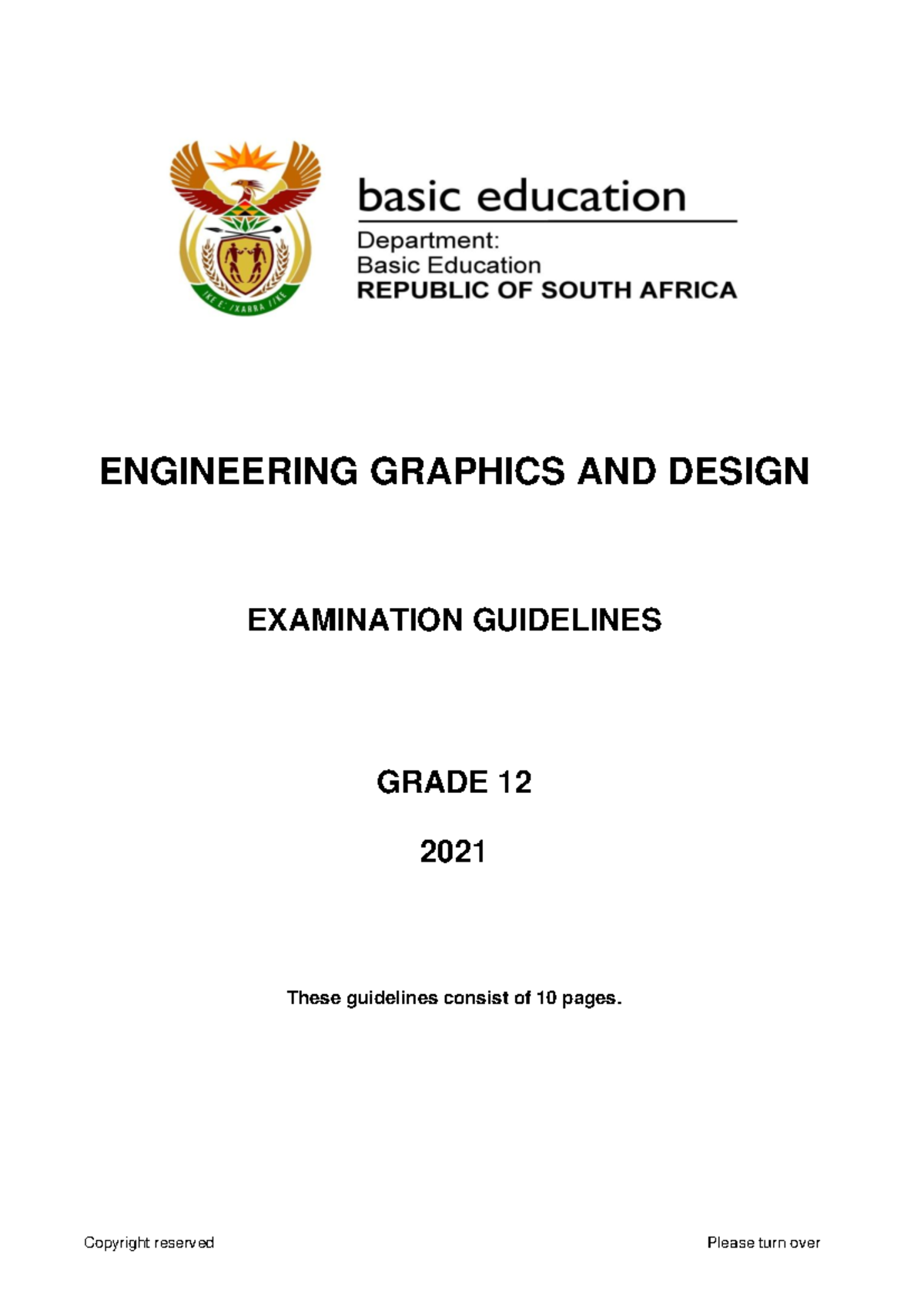 2021 EGD GR 12 Exam Guidelines - Eng - ENGINEERING GRAPHICS AND DESIGN ...