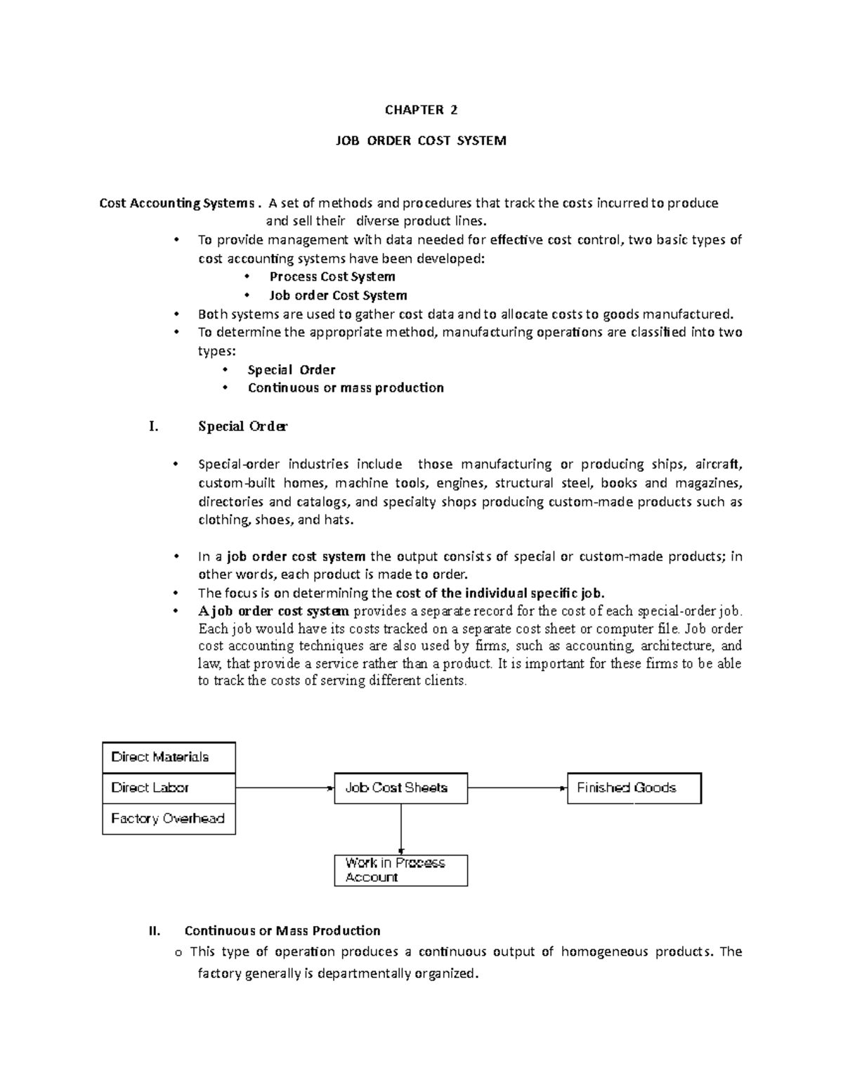 Notes on Job Order Costing in Accounting - Practical Accounting 2 - Studocu