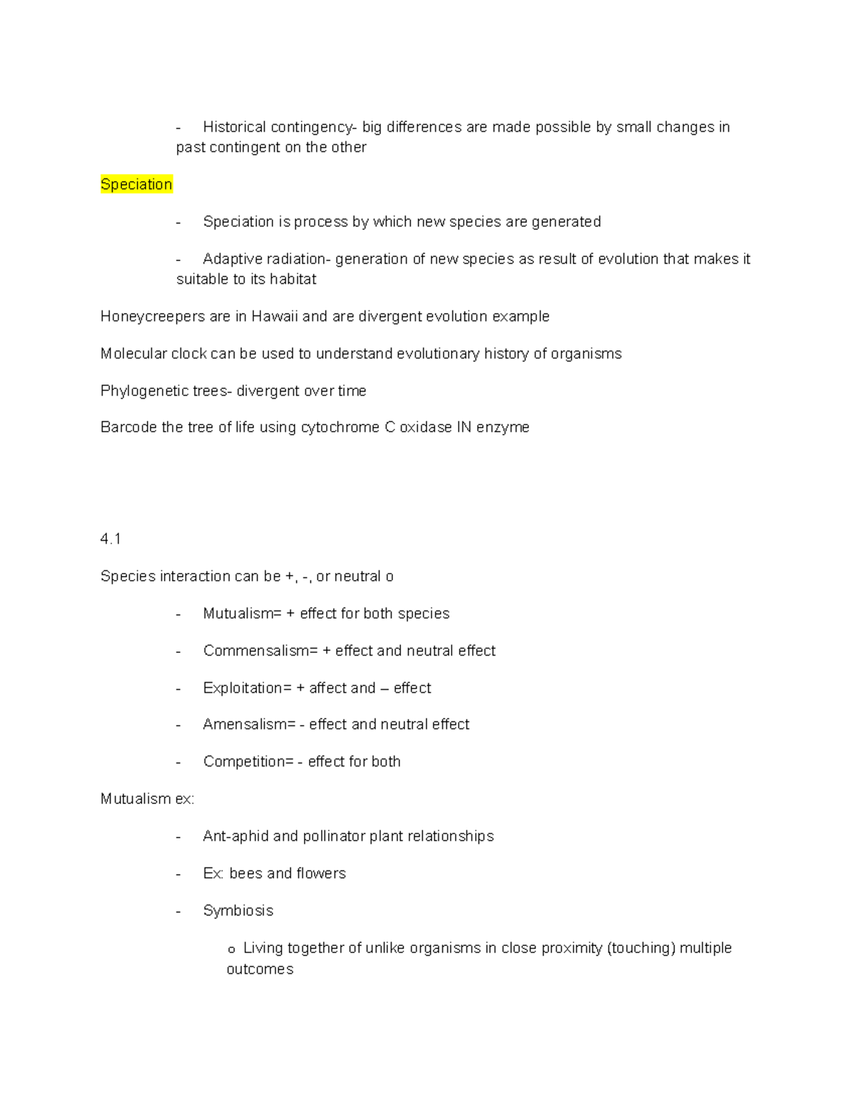 ENV 101 unit 1 notes pt11 - Historical contingency- big differences are ...