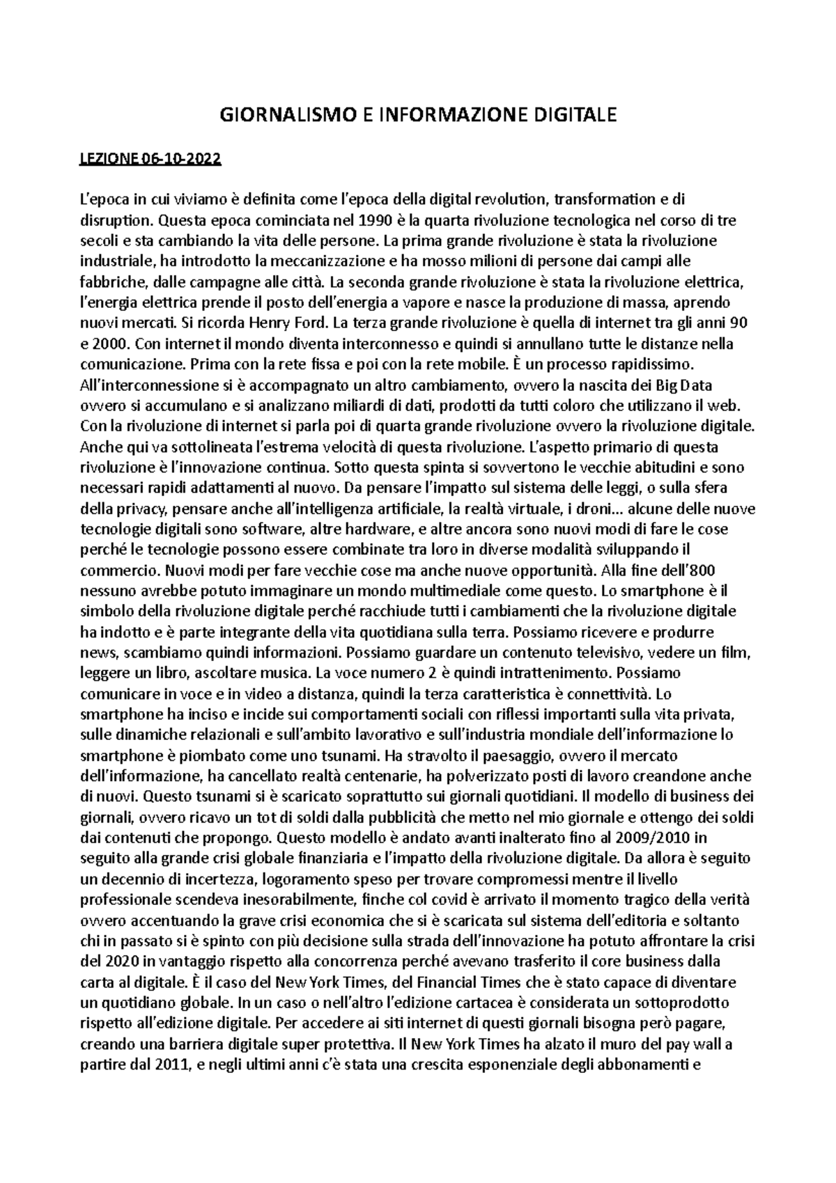 Giornalismo E Informazione Digitale - GIORNALISMO E INFORMAZIONE ...