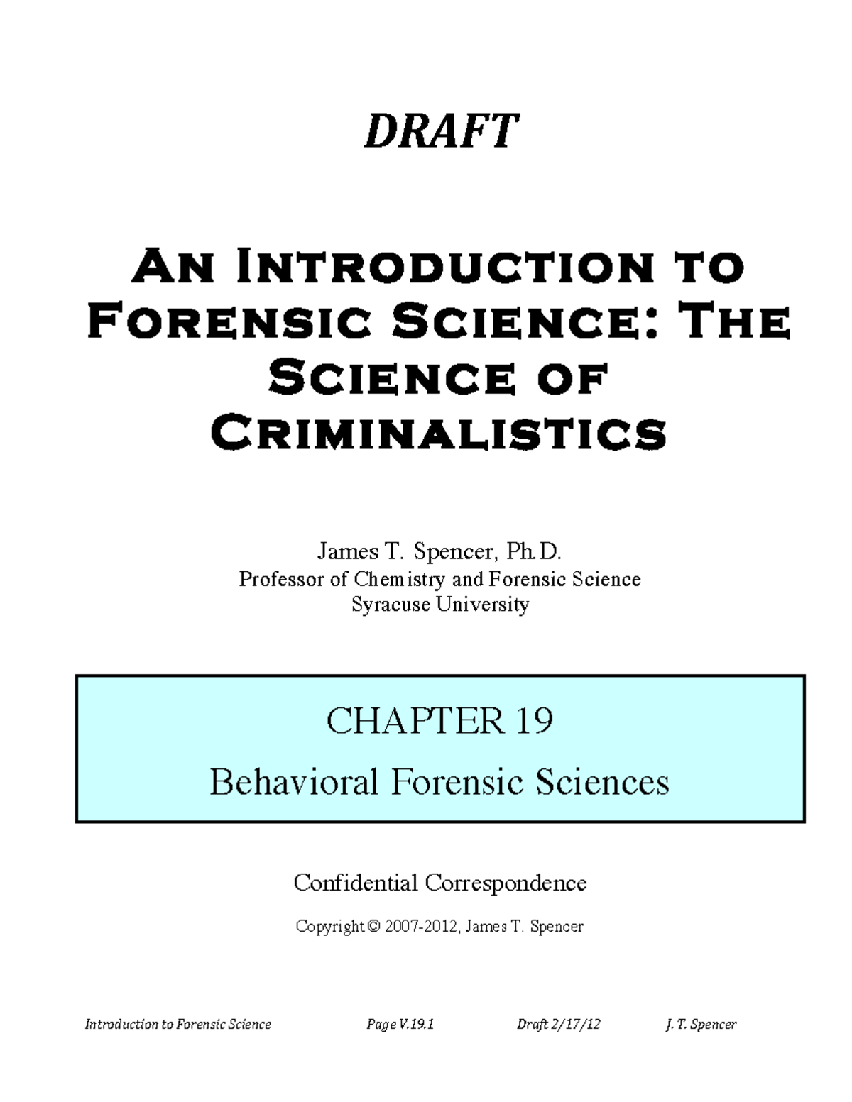 19.1 Behavioral Forensic Sciences - Introduction to Criminology - Studocu