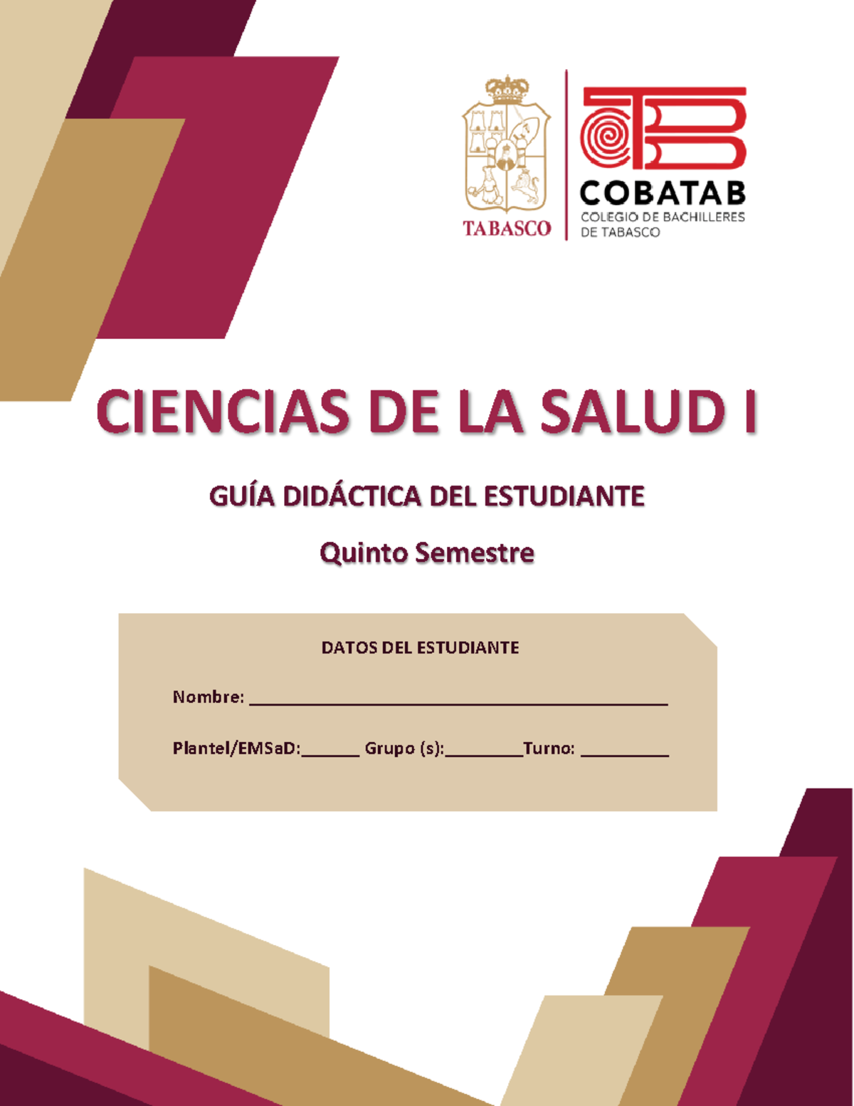 Ciencias de la Salud I - guia didactica del estudiante - CIENCIAS DE LA SALUD I GUÕA DID¡CTICA ...