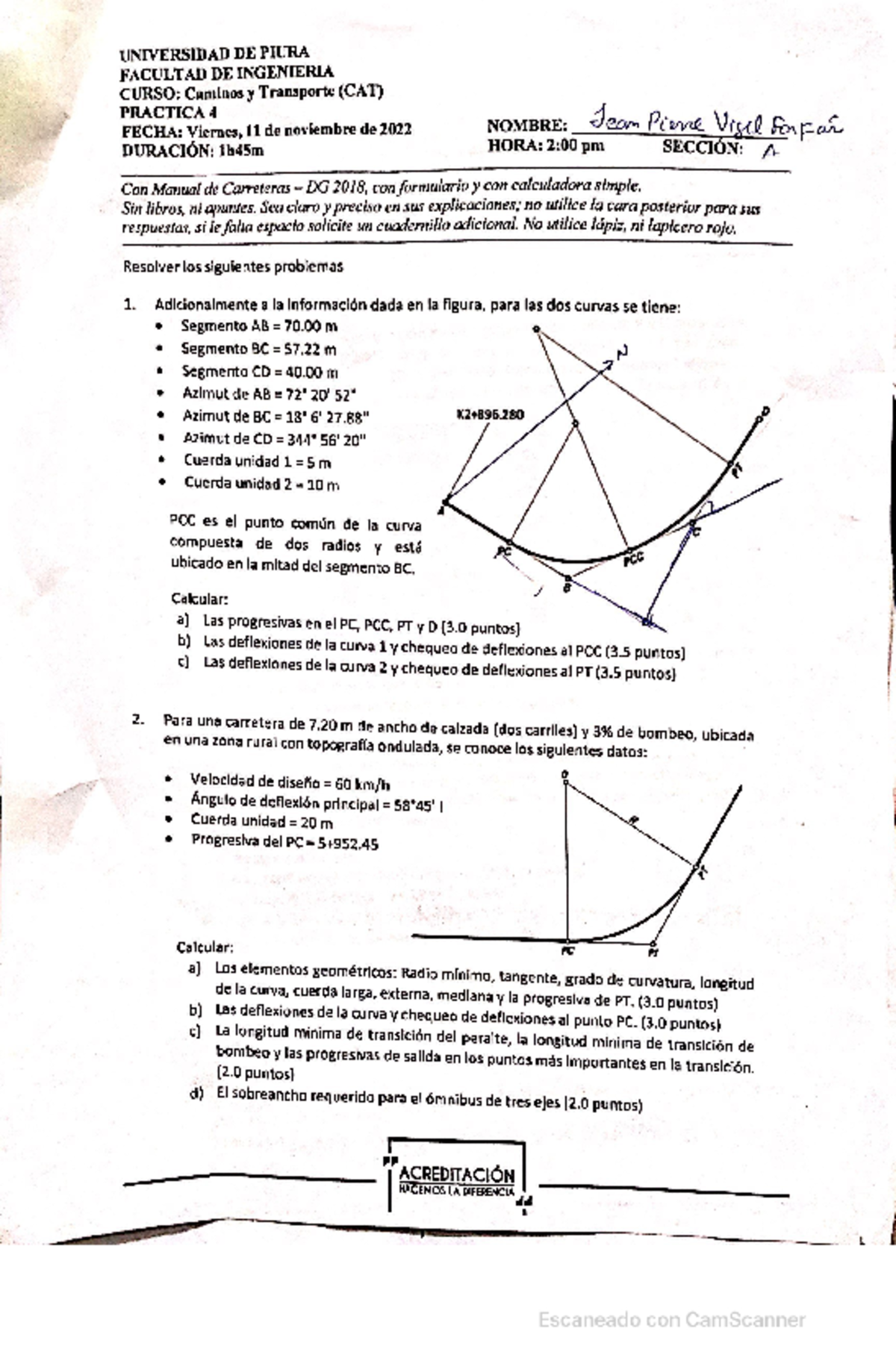Cat 3 y 4 - nkjnn - UNIVERSIDAD DE PIURA FACULTAD DE INGENIERIA CURSO ...