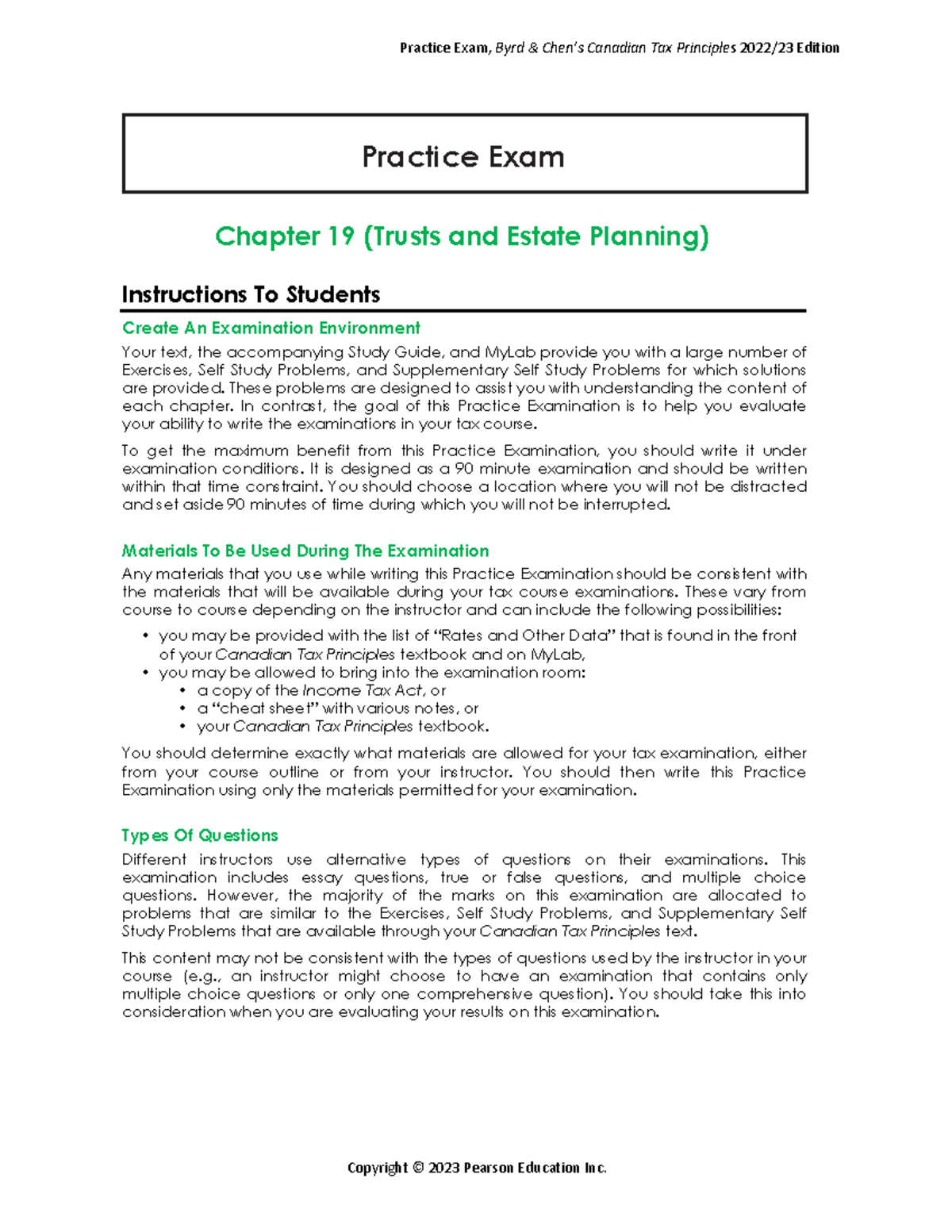 Byrd Chen 2022 Pr Exam Ch19 - IAF420 - Seneca College - Studocu