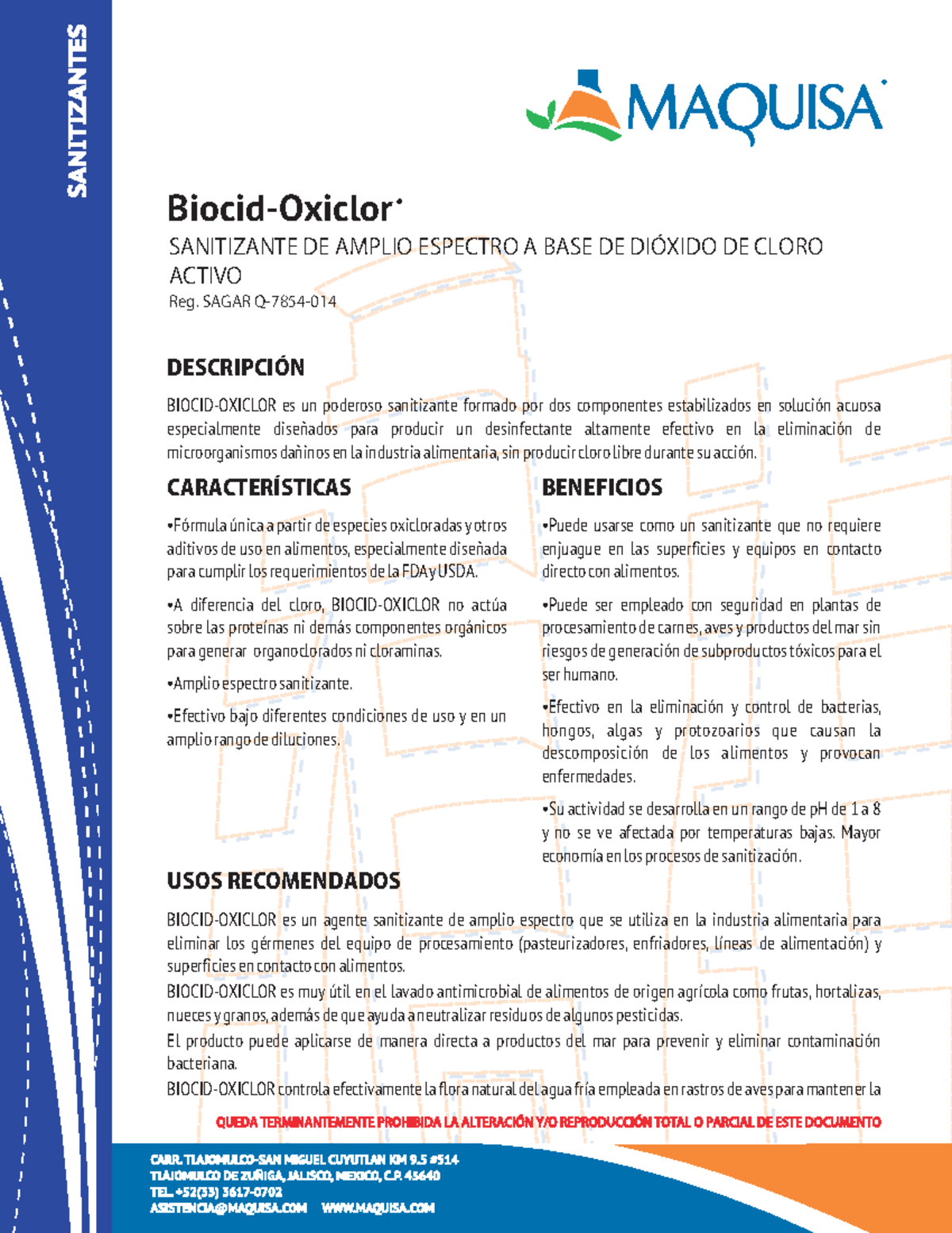 Biocid-Oxiclor - QUIMICA - Biocid-Oxiclor SANITIZANTE DE AMPLIO ...