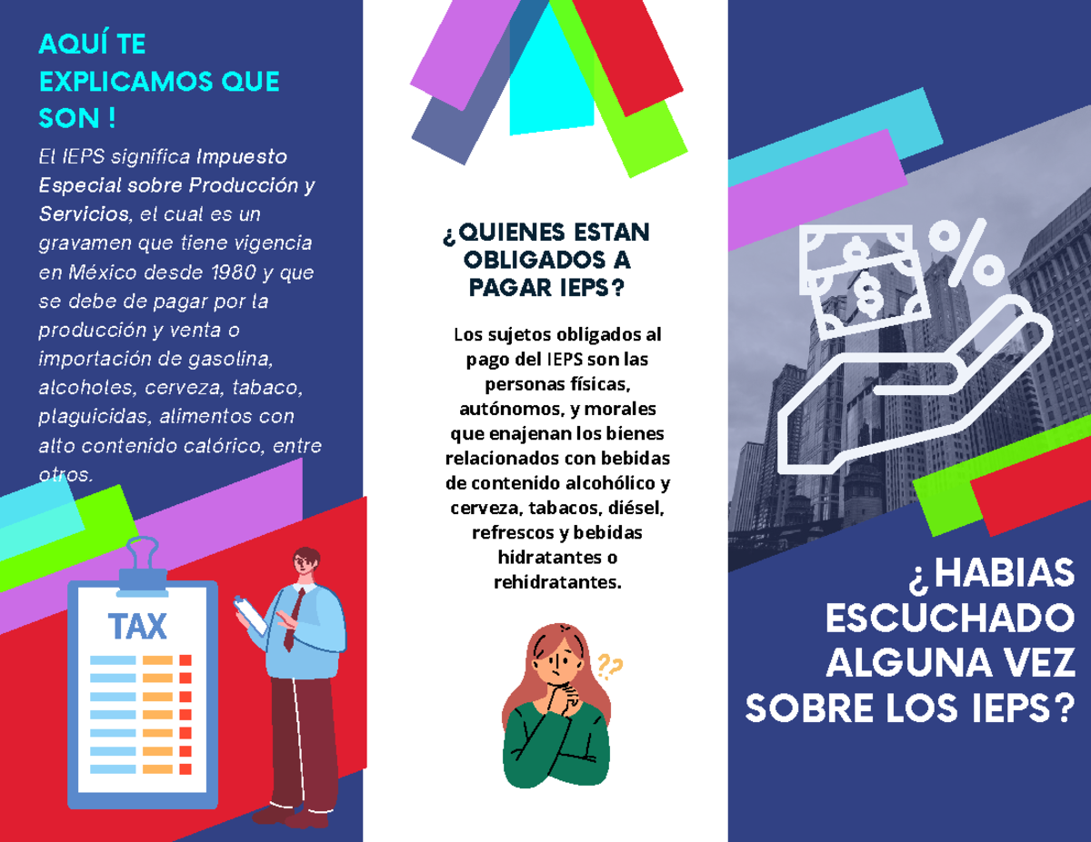 Triptico IEPS - SDADAS - ¿HABIAS ESCUCHADO ALGUNA VEZ SOBRE LOS IEPS? ¿QUIENES ESTAN OBLIGADOS A ...