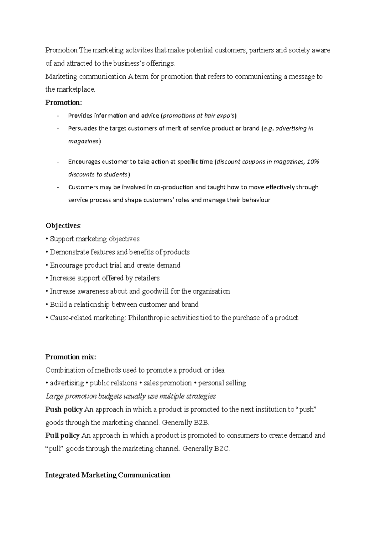 Marketing foundation lecture 7 - Promotion The marketing activities ...