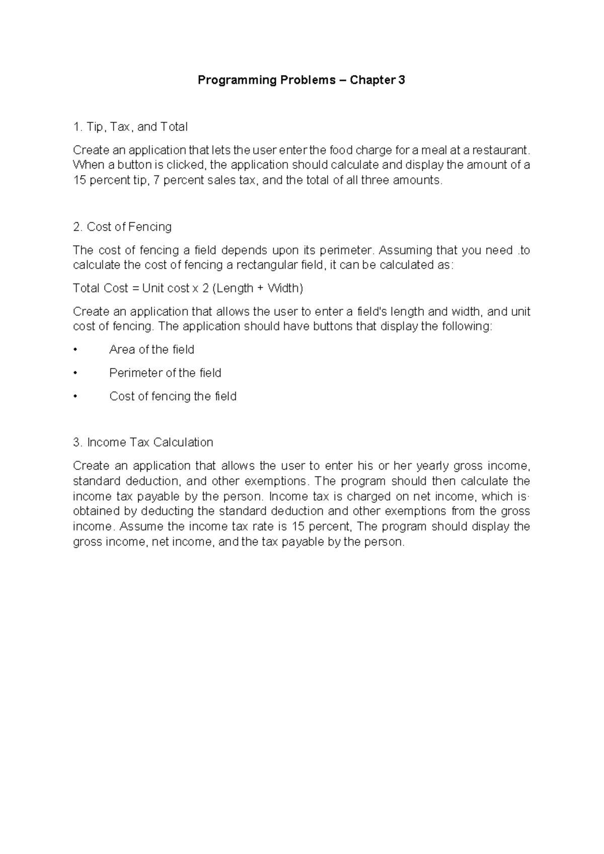 ISTN2IP Programming Problems Chapter 3 - Programming Problems – Chapter 3 Tip, Tax, and Total ...