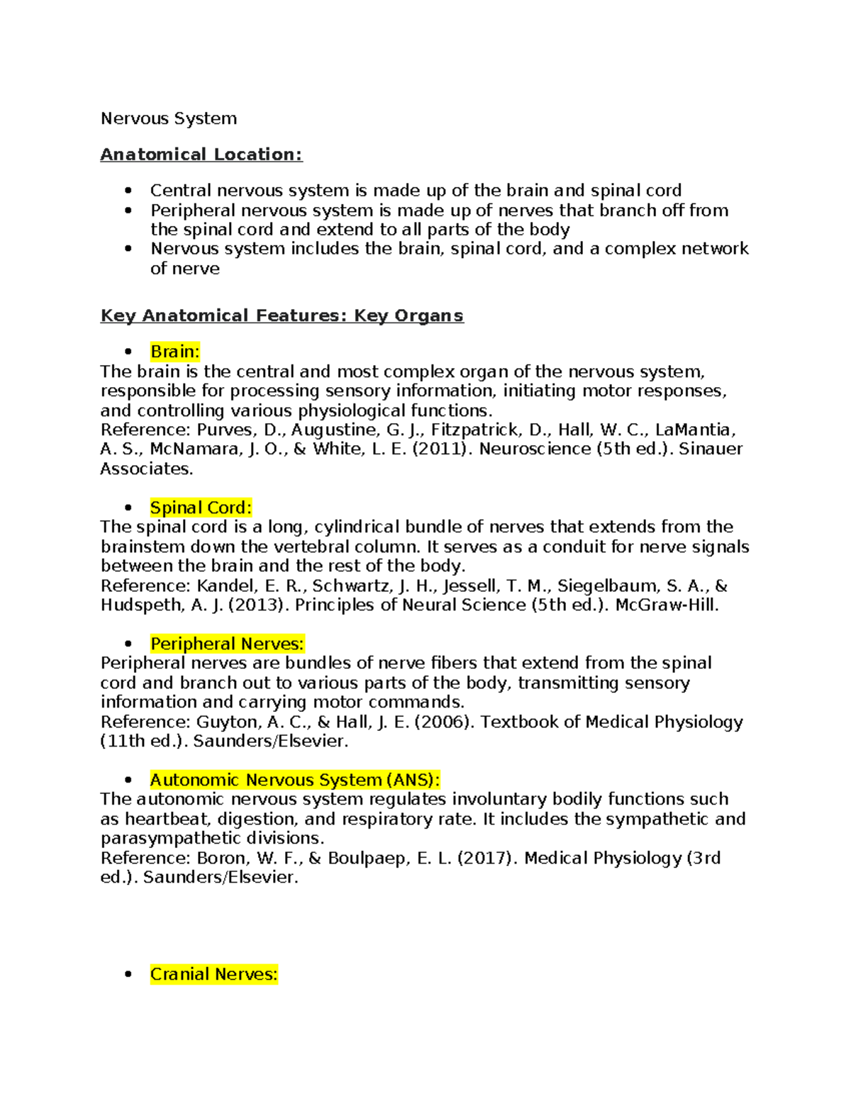 2-3 and 2-4 Discussion (Optional) Organ System Assessment - Nervous ...