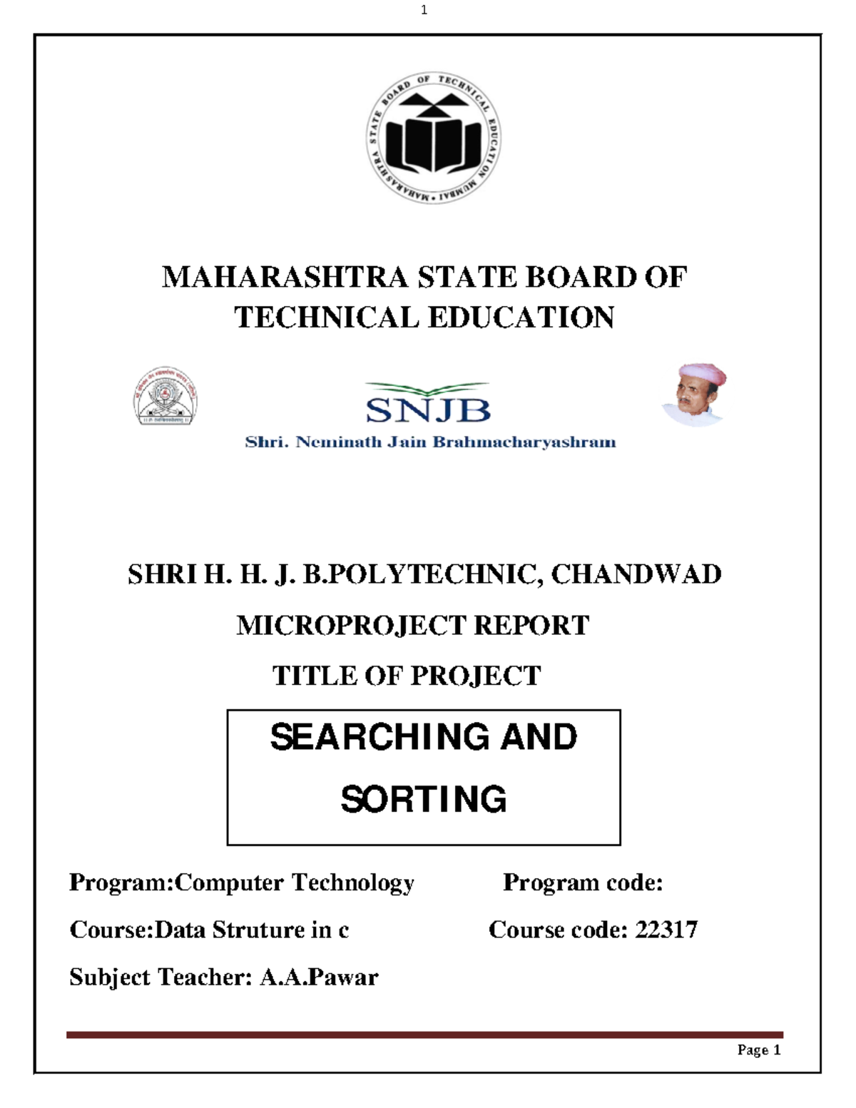 DSU Micro Project - MAHARASHTRA STATE BOARD OF TECHNICAL EDUCATION SHRI ...