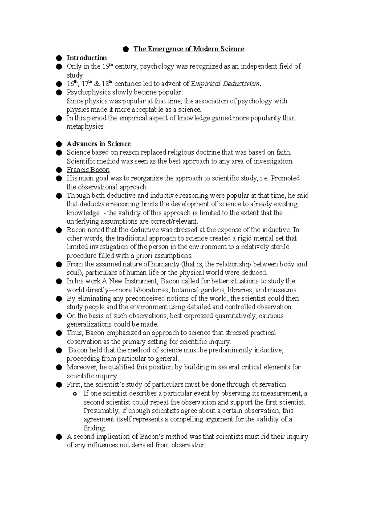 5-The Emergence of Modern Science - 16 th, 17th & 18th centuries led to ...