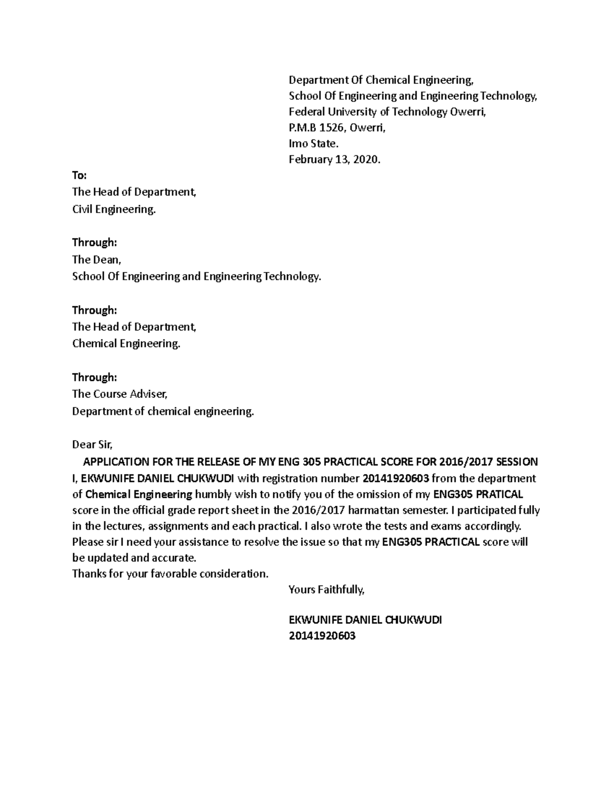 Department Of Chemical Engineering - Department Of Chemical Engineering ...