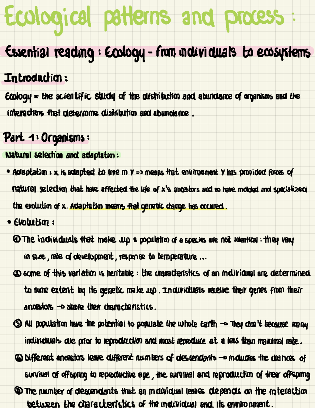 Ecological pattern and processes - Ecological patterns and process : Essential reading : Ecology ...