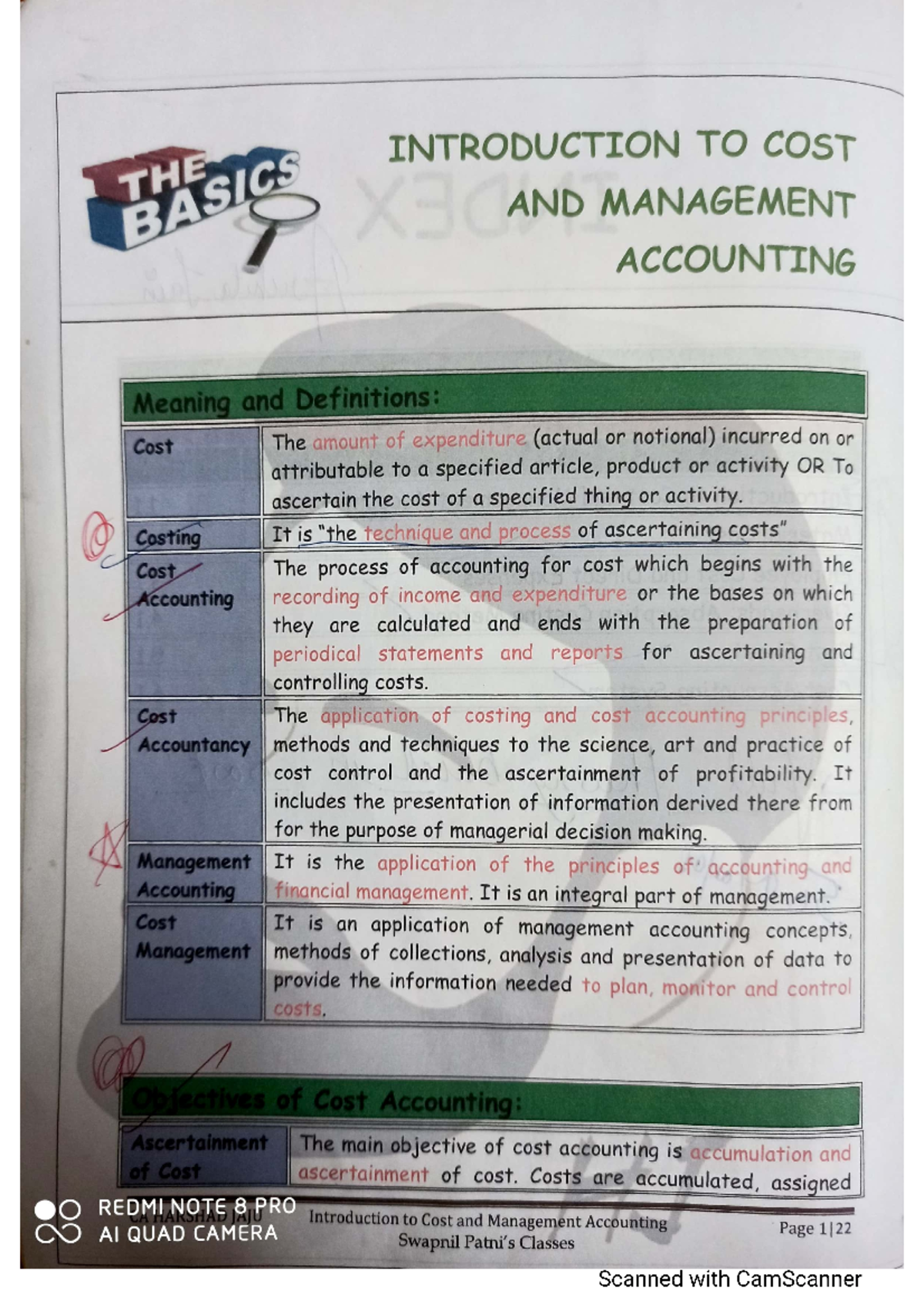 Introduction of cost and management accounting Chapter 1 - Studocu