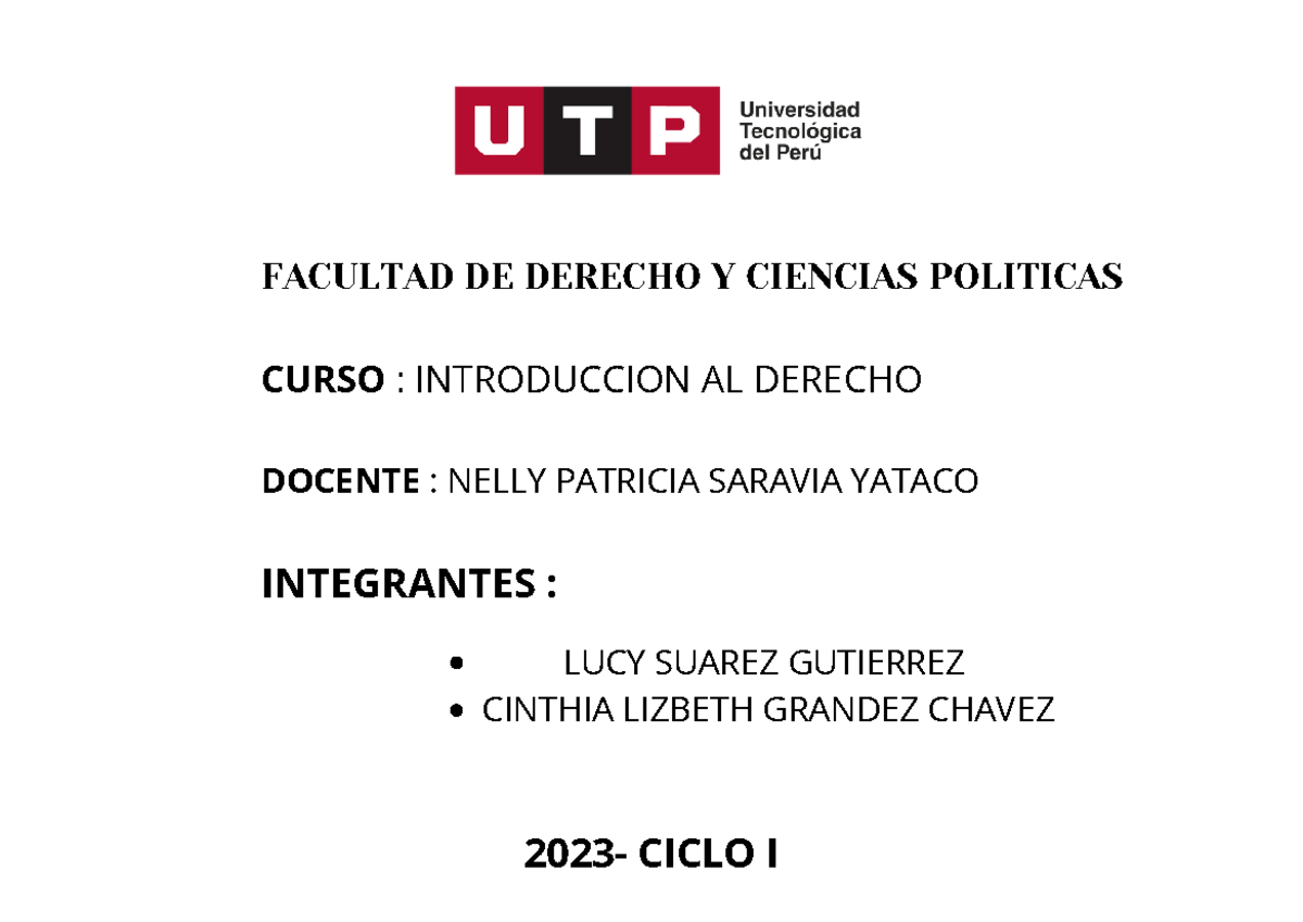 Introduccion Al Derecho Facultad De Derecho Y Ciencias Politicas