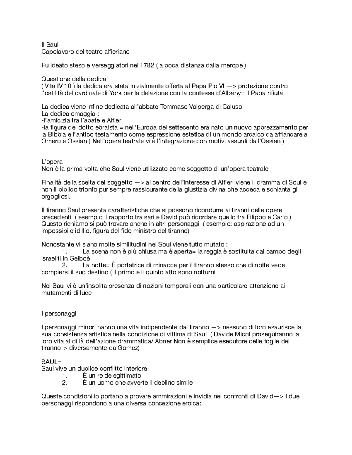 Tragedia "Il Saul" di Vittorio Alfieri - Il Saul Capolavoro del teatro ...