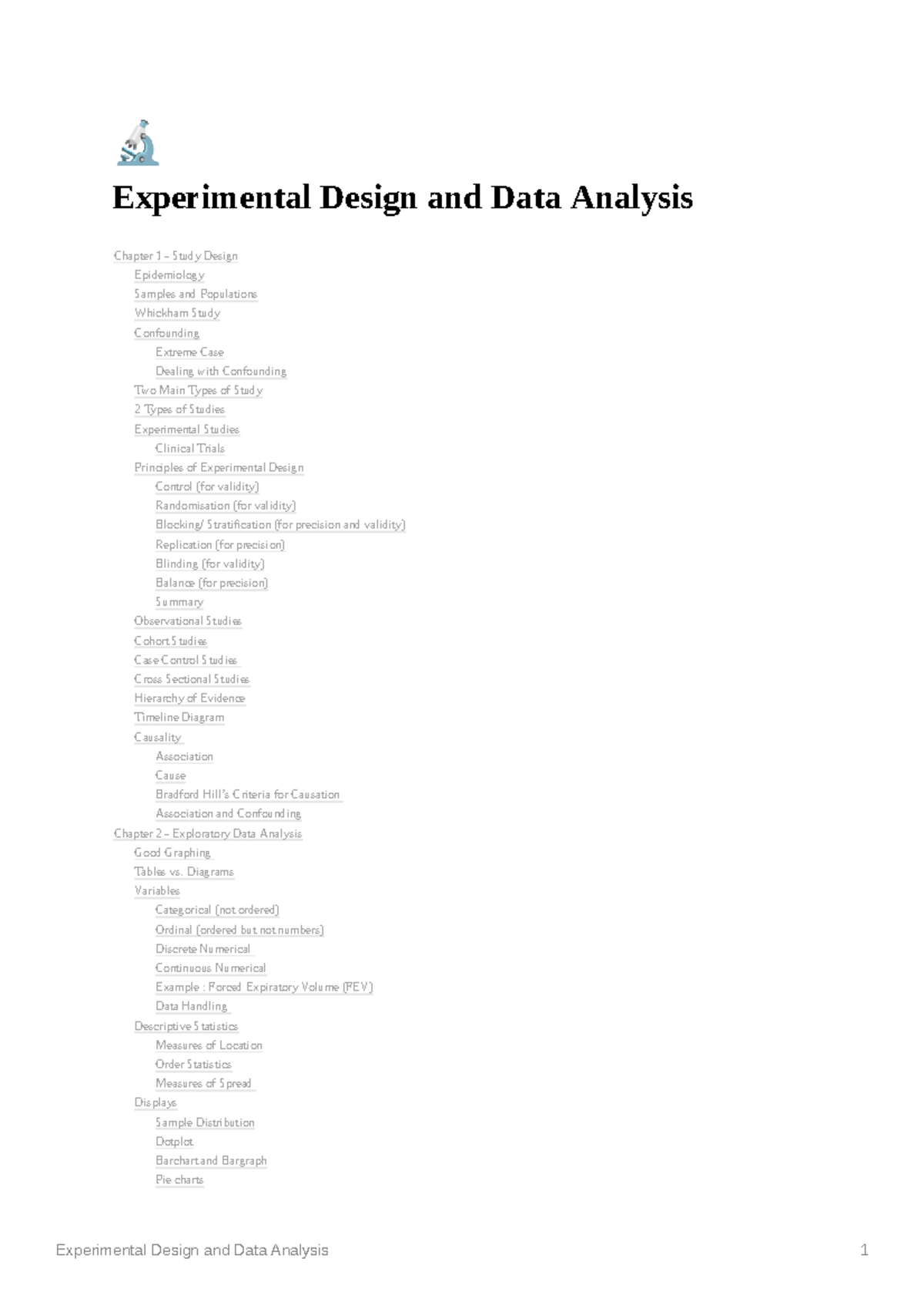 EDDA Notes Final - 🔬 Experimental Design and Data Analysis Chapter 1 ...