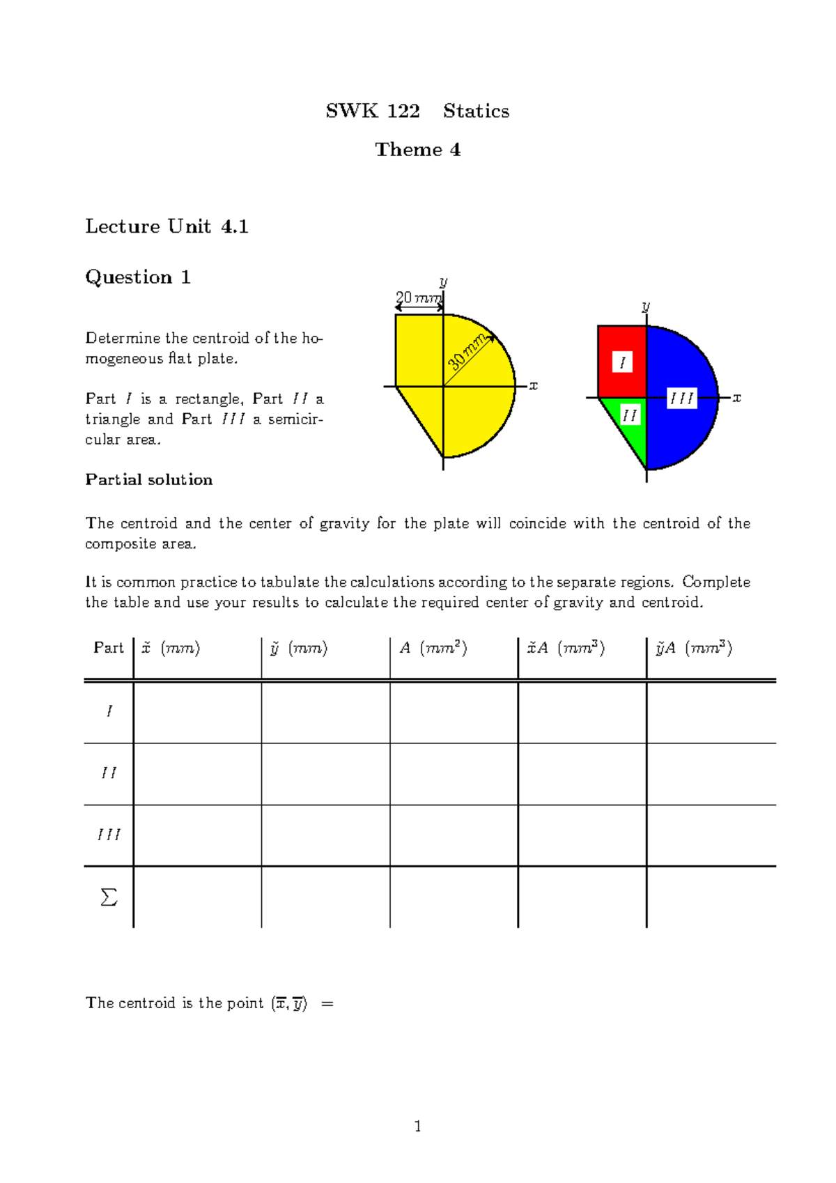 Theme 4 worksheet statics 122 - SWK 122 Statics Theme 4 Lecture Unit 4 ...