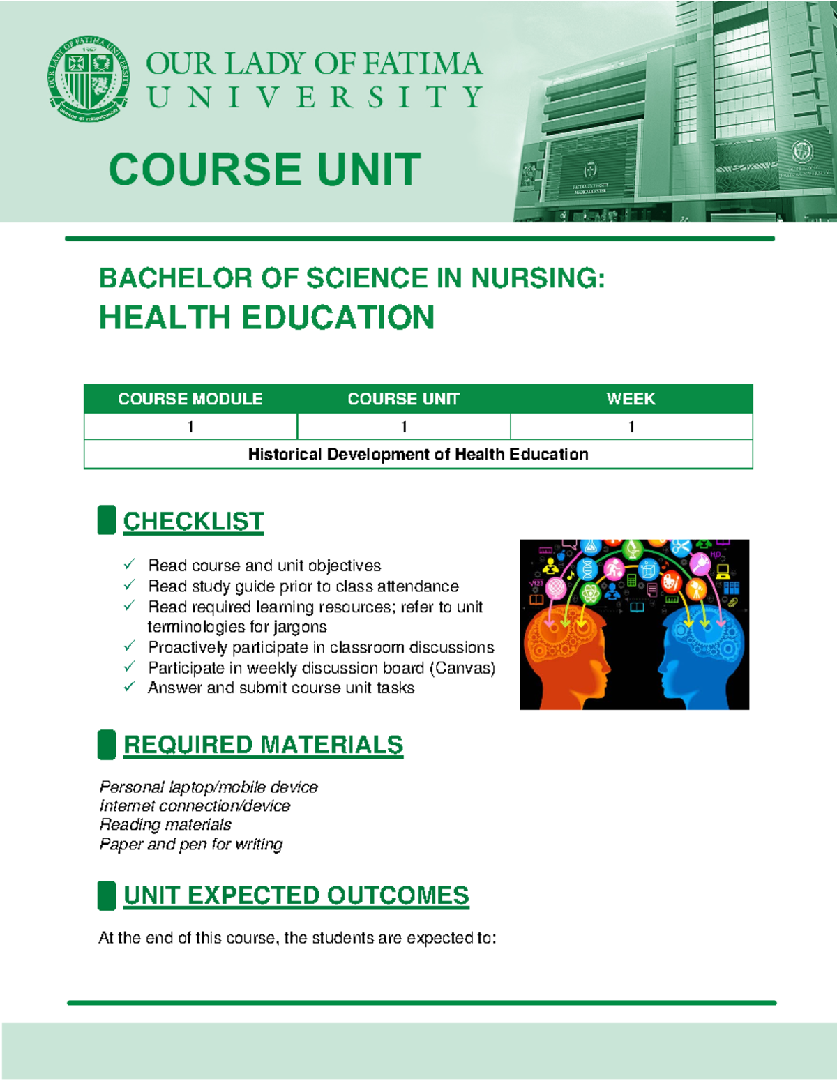 Health Education Prelim Green Modules - BACHELOR OF SCIENCE IN NURSING ...