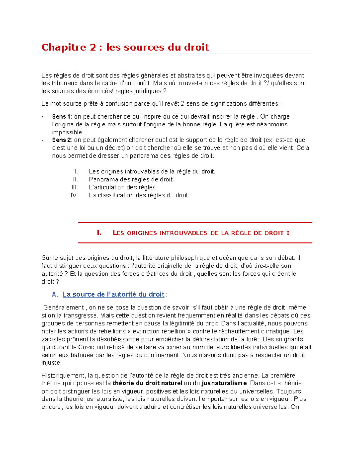 I.R.J.1 Chap.2 les sources du droit - Chapitre 2 : les sources du droit Les règles de droit sont ...