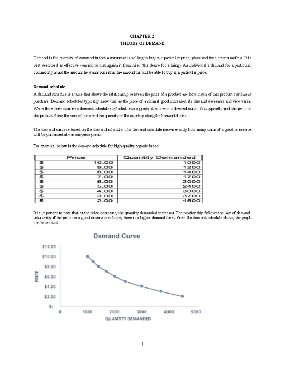 Chapter 2 Theory OF Demand - CHAPTER 2 THEORY OF DEMAND Demand is the ...