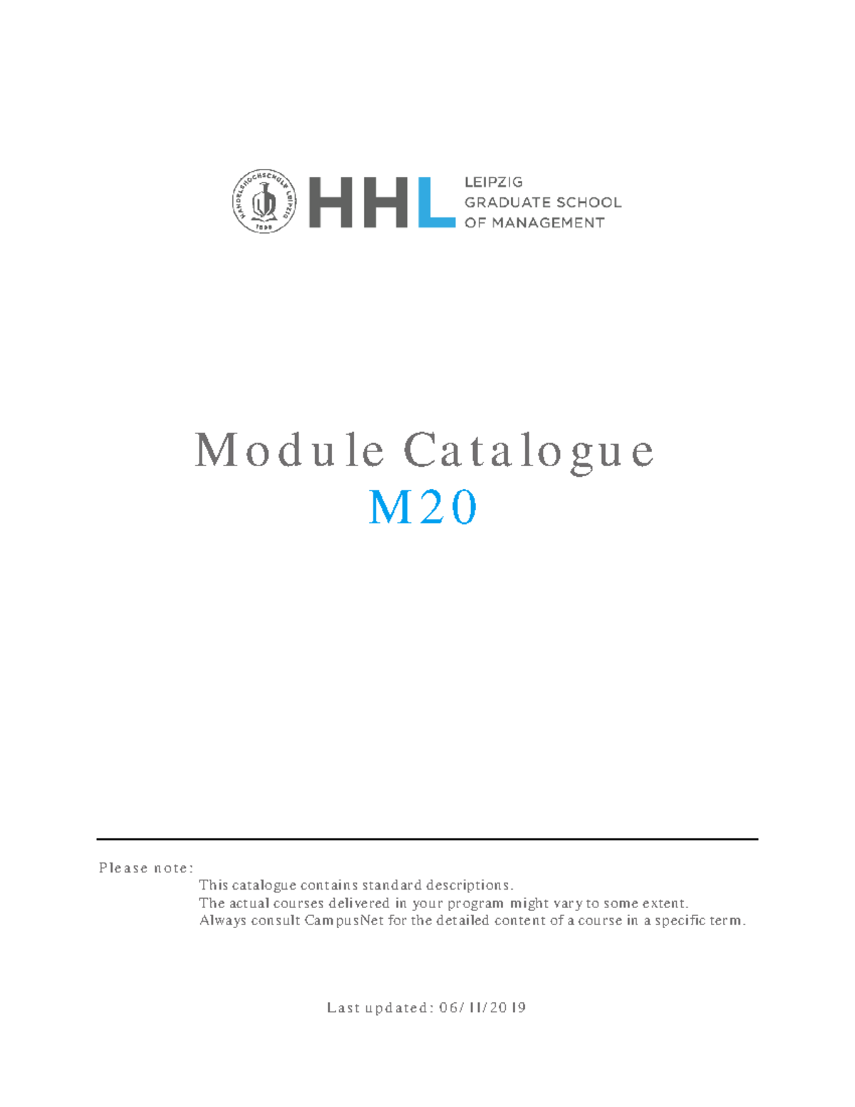 Module Catalogue ab M20 version of 06112019 - Module Catalogue M Please ...