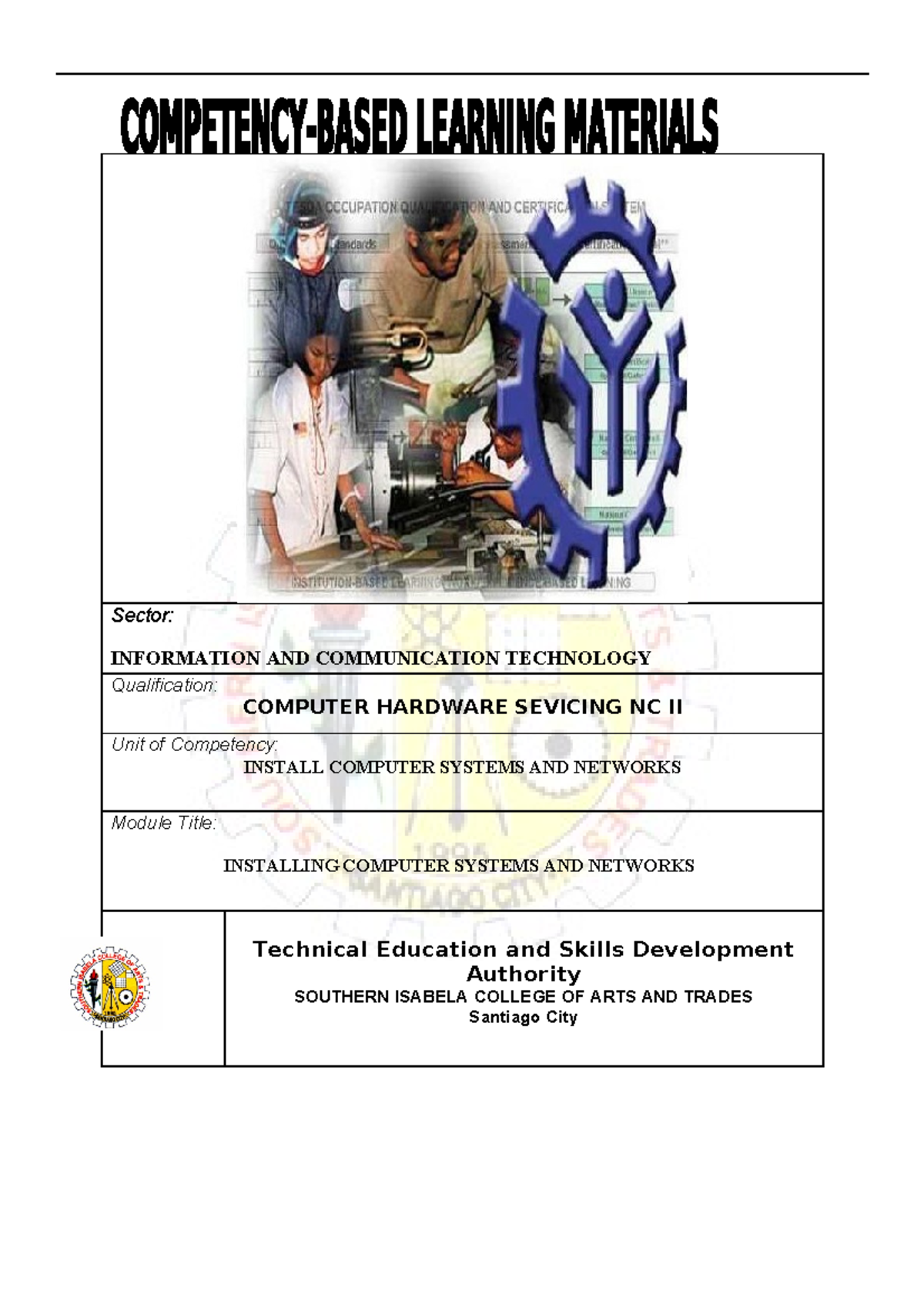 Core 1 version 2 Installing Computer System and Networks - Sector ...