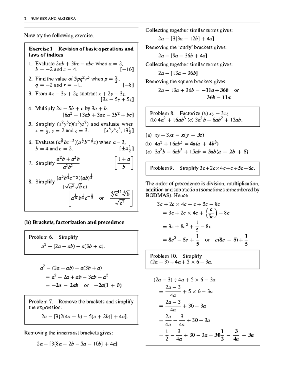 Bird higher engineering mathematics 3 - 2 NUMBER AND ALGEBRA Now try ...