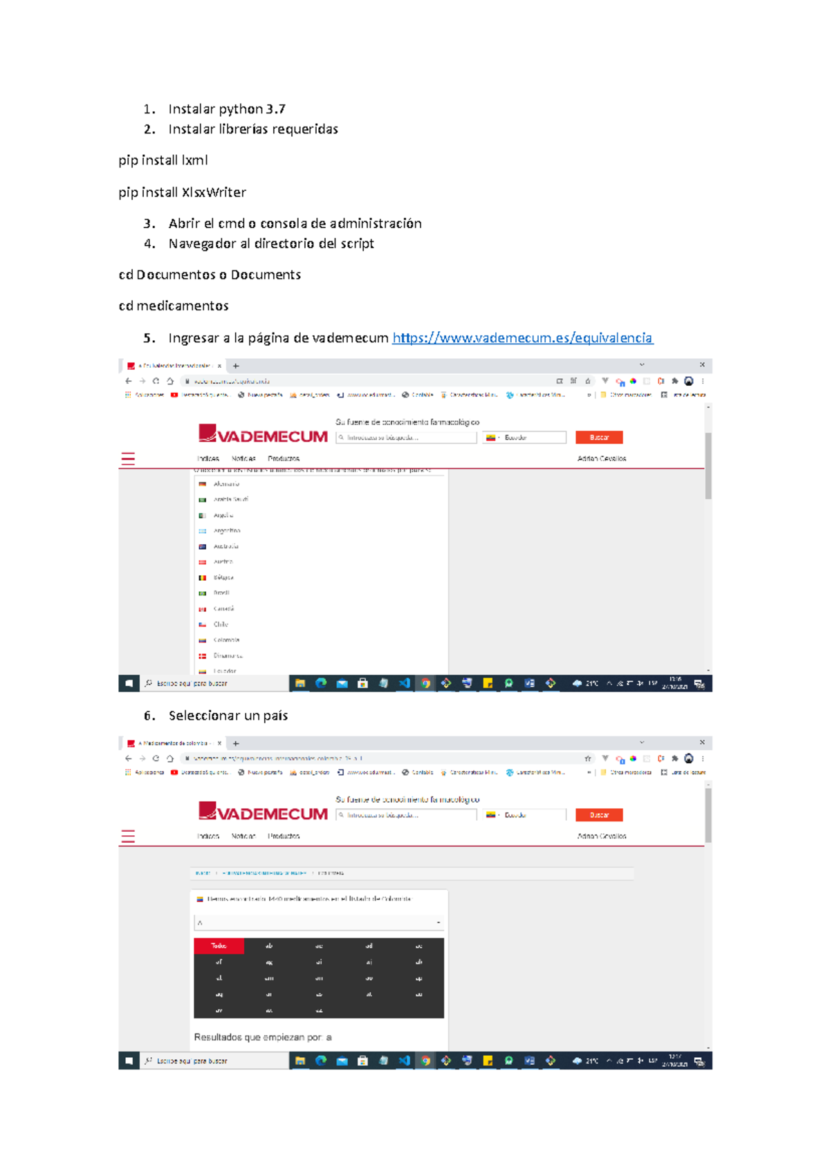 Tutorial script - SSSSSSSSS - Instalar python 3. Instalar librerías ...