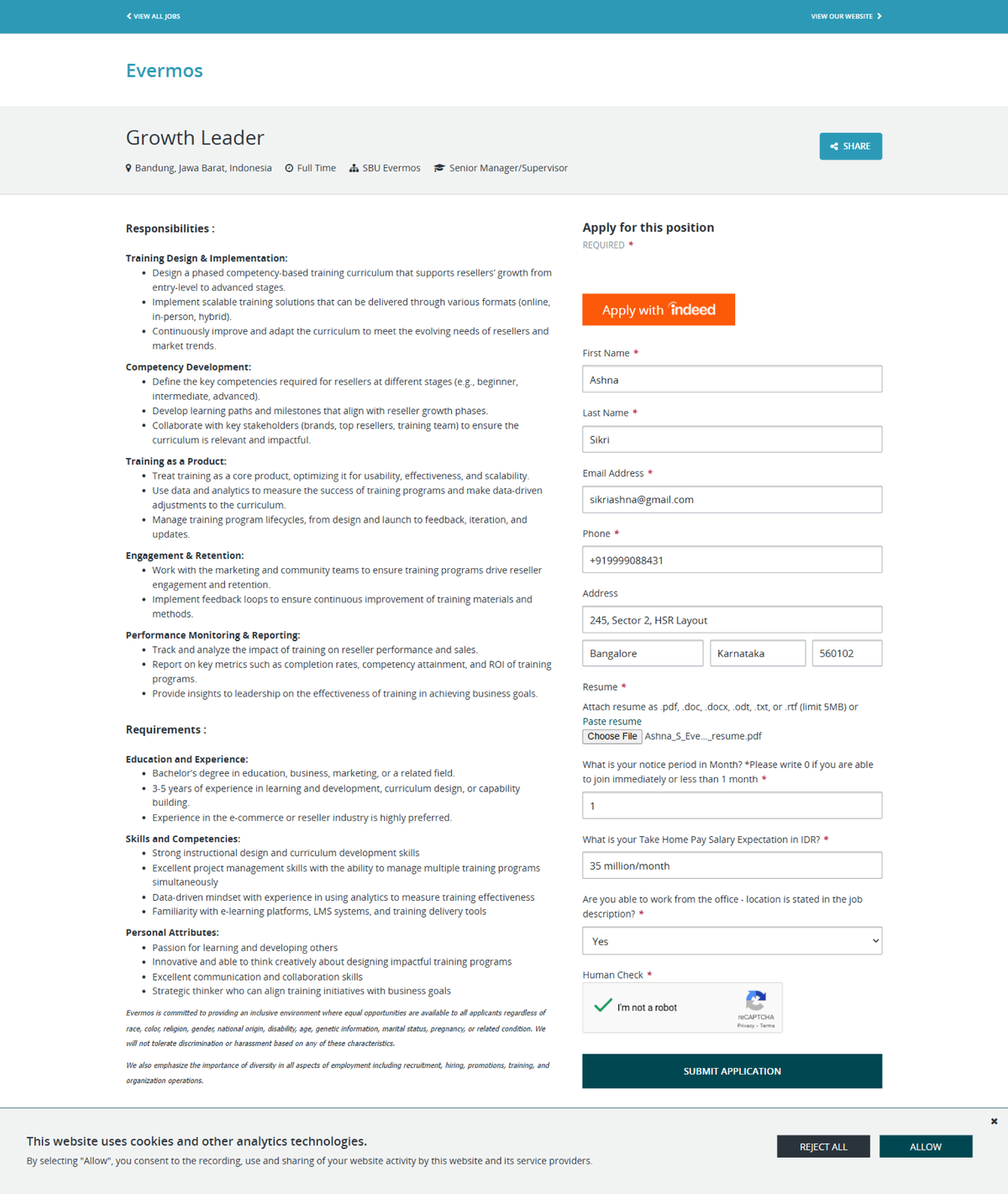 Evermos - nice - VIEW ALL JOBS VIEW OUR WEBSITE Evermos Growth Leader ...
