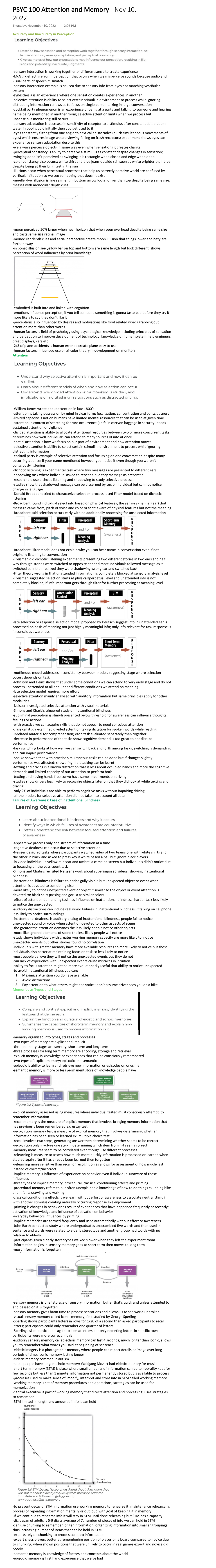 PSYC 100 Attention and Memory - Nov 10, 2022 - Accuracy and Inaccuracy ...
