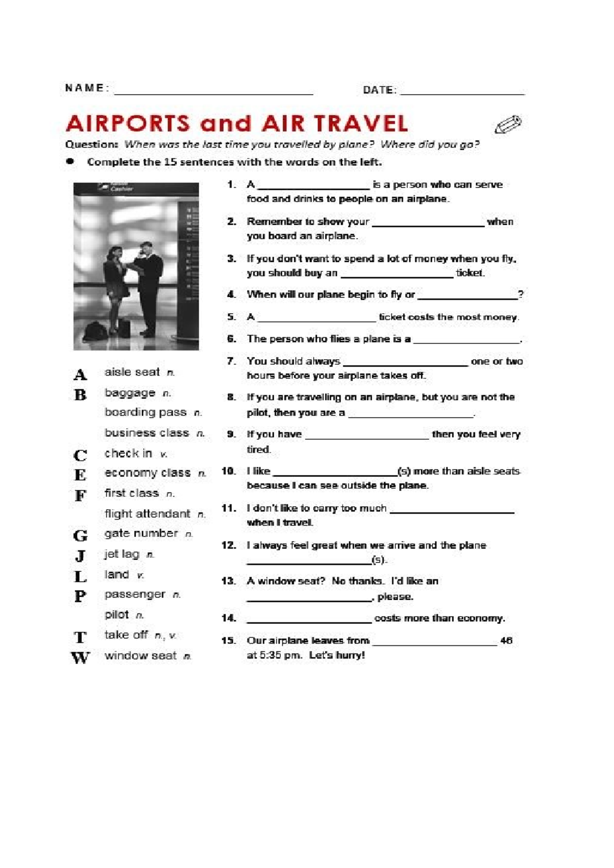 trabajo de ingles work sheeck contestado al tema que buscan - NAME ...