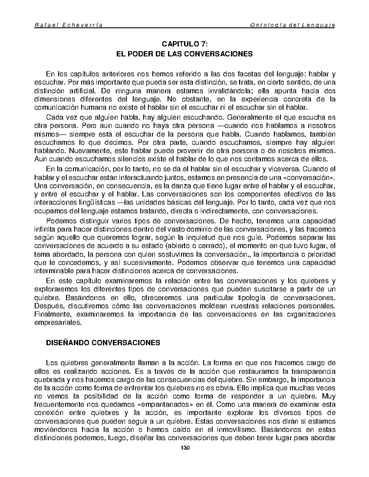 El poder de las conversaciones - CAPITULO 7: EL PODER DE LAS CONVERSACIONES En los capítulos ...