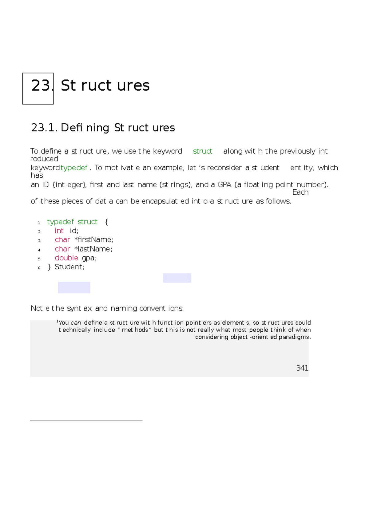 Cs115 intro to computer science(39)13144 - 23. St ruct ures 23. Defi ...
